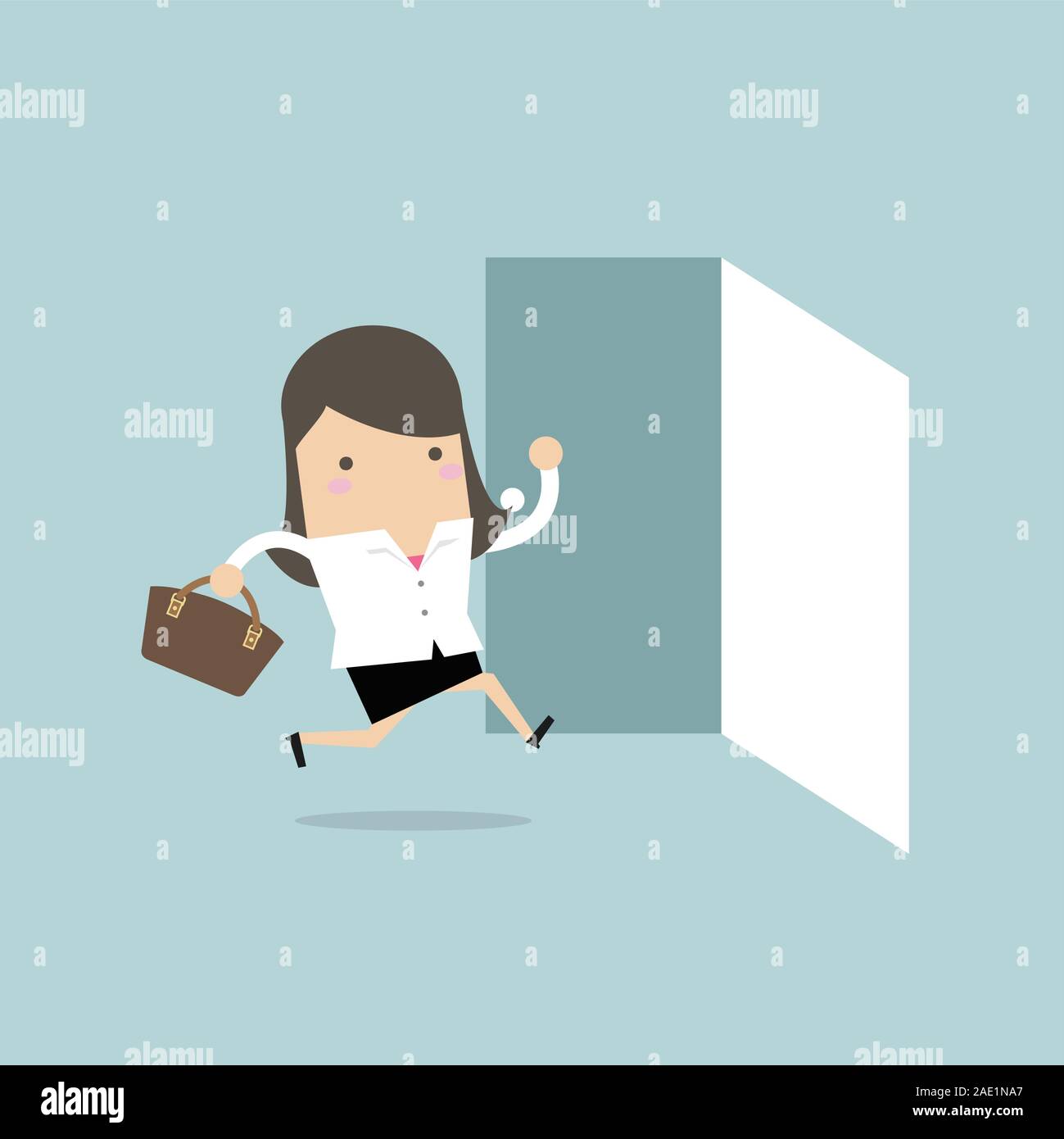 Woman door open entering flat hi-res stock photography and images - Alamy