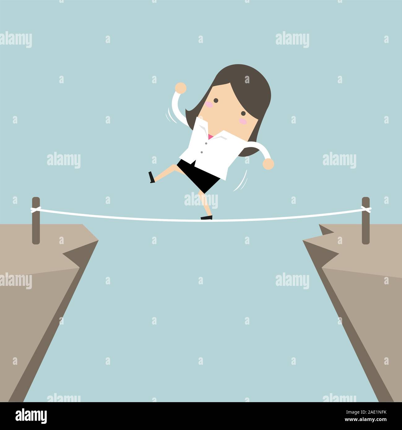 Bridge gap woman Stock Vector Images - Alamy