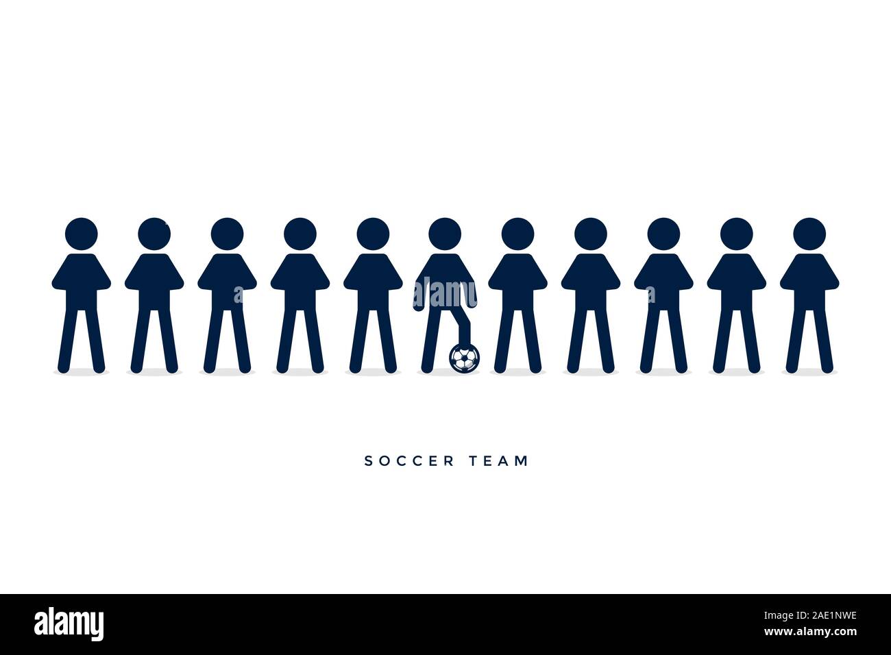 Group soccer team players Stock Vector Images - Alamy