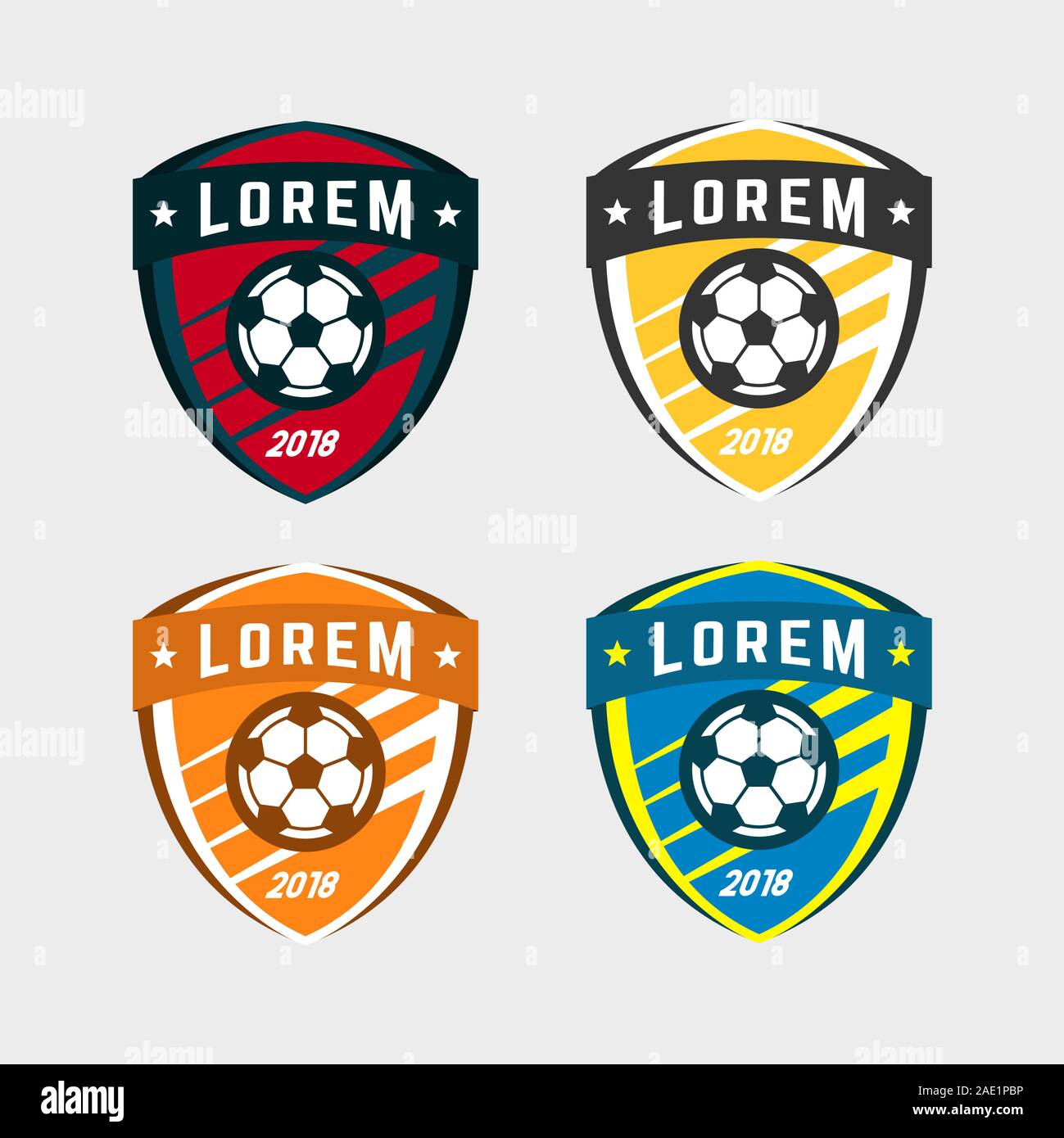 Soccer Logo or Football Club Sign Badge Set Stock Vector Image & Art ...