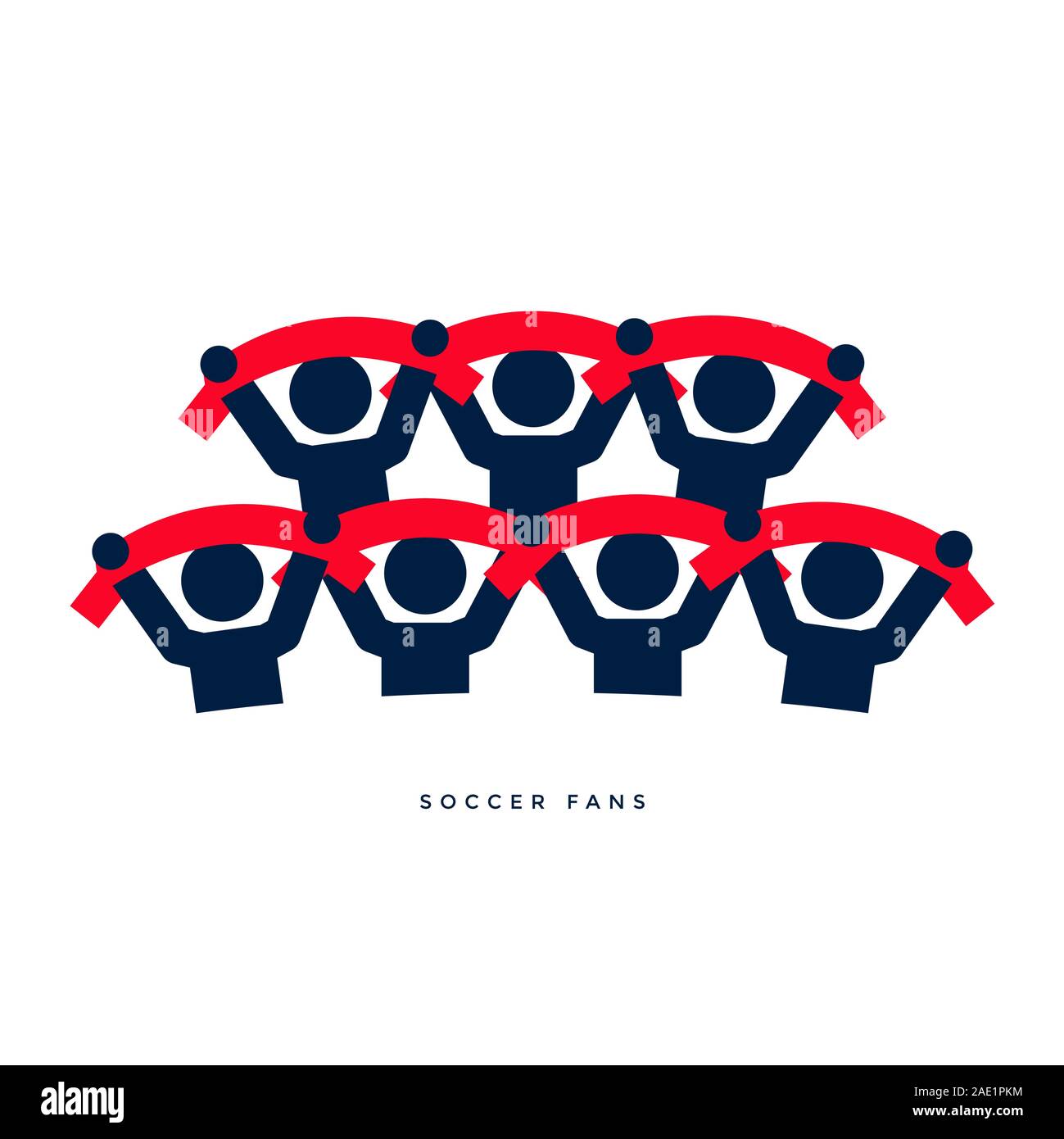 Soccer fans with scarves Stock Vector Image & Art - Alamy