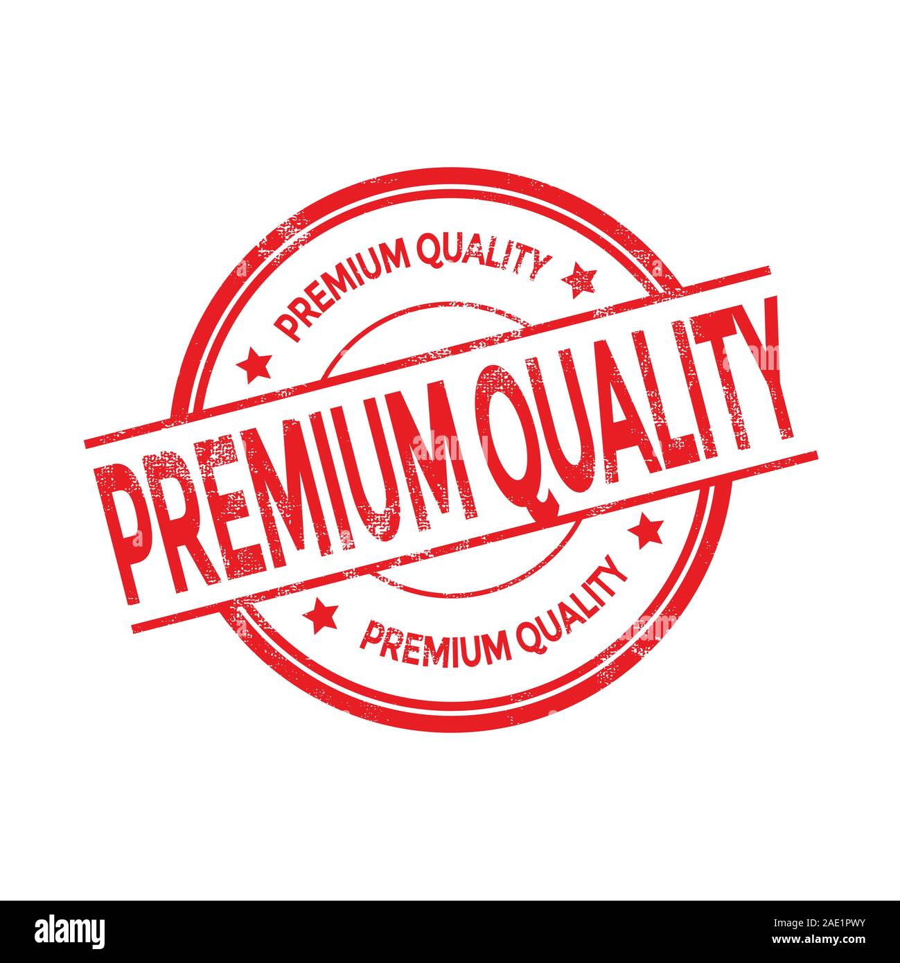 Red Premium Quality rubber stamp on white background Stock Vector Image ...