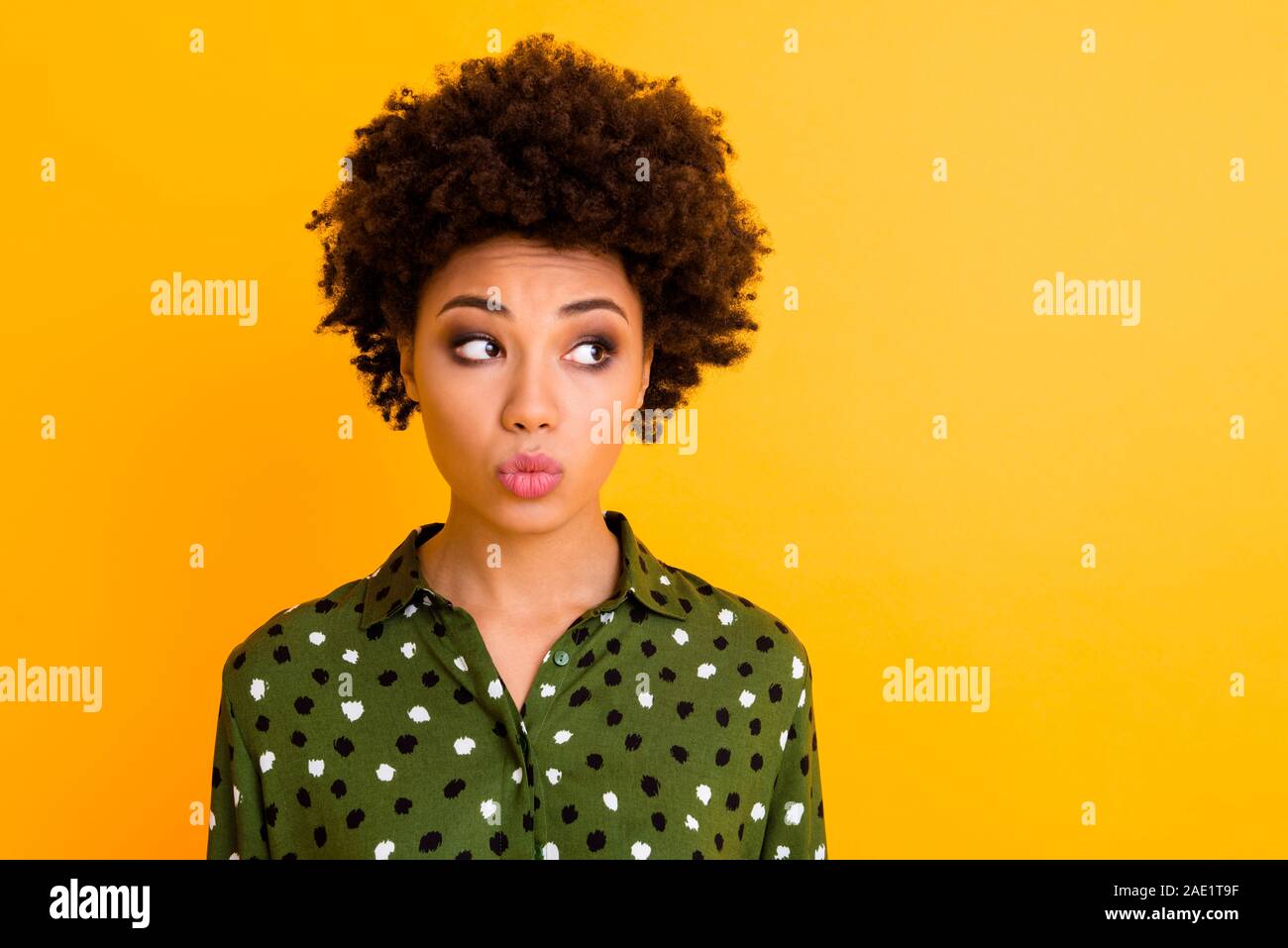 Photo of pretty dark skin wavy lady flirty girlish mood sending ...