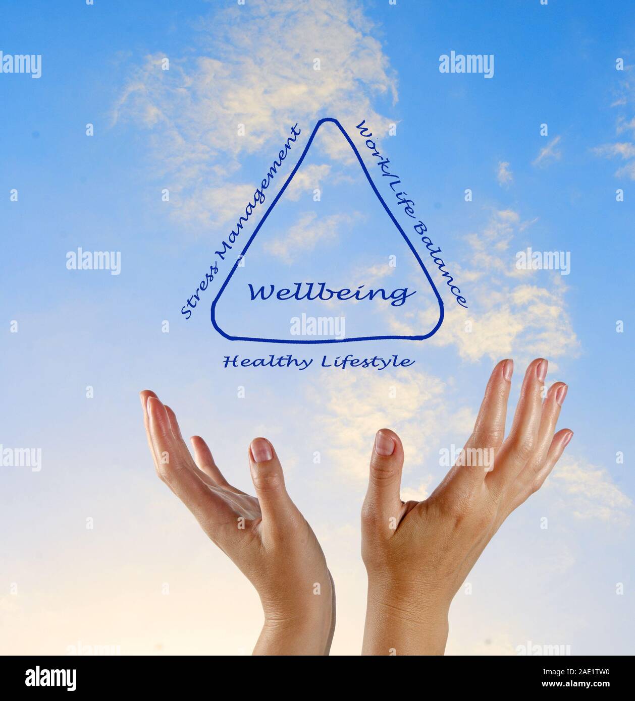 Diagram of wellbeing Stock Photo - Alamy
