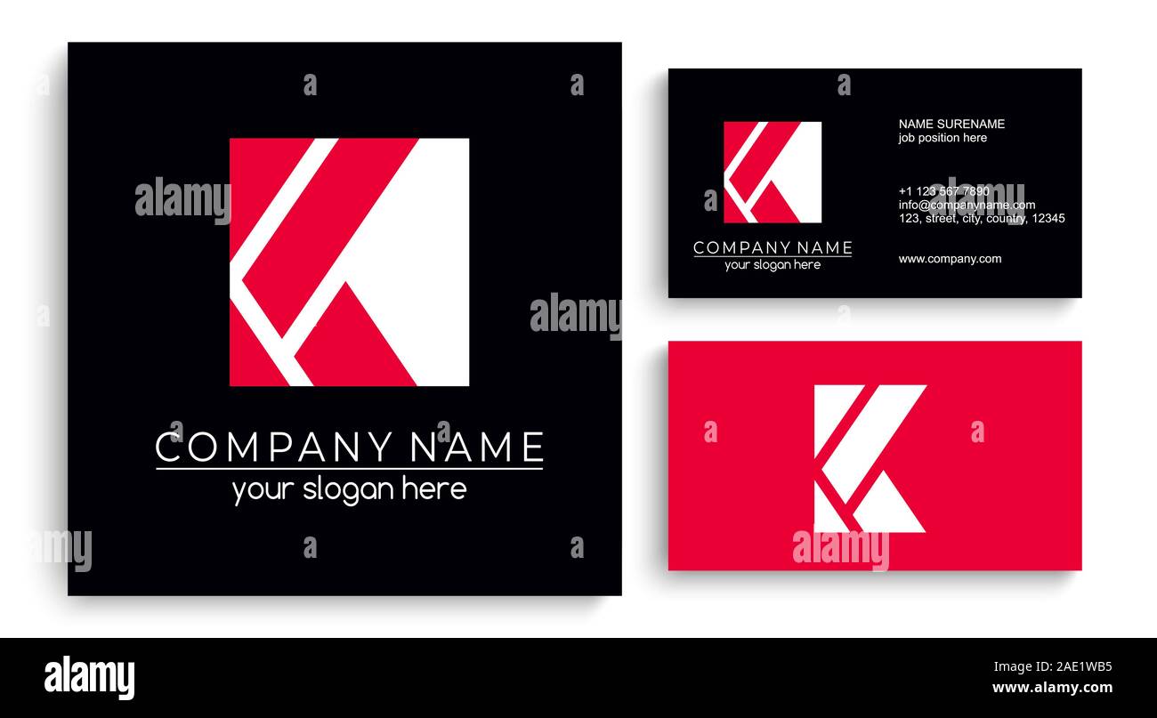 Letter K logo or monogram. blank for business card. For your business ...