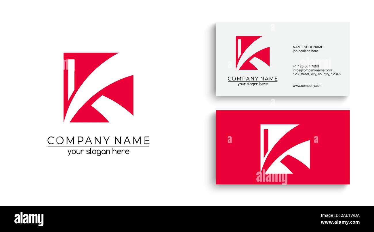 Letter K logo or monogram. blank for business card. For your business ...