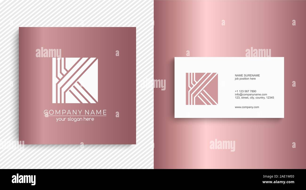 Letter K logo or monogram. blank for business card. For your business ...
