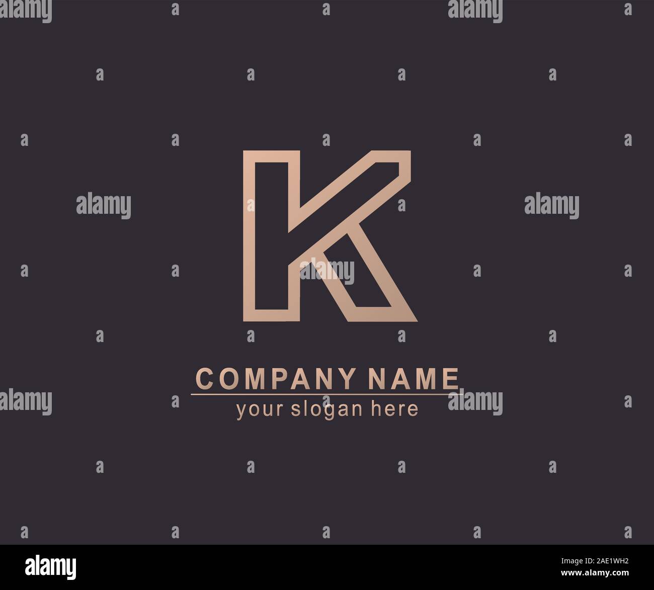 Letter K logo or monogram. blank for business card. For your business ...