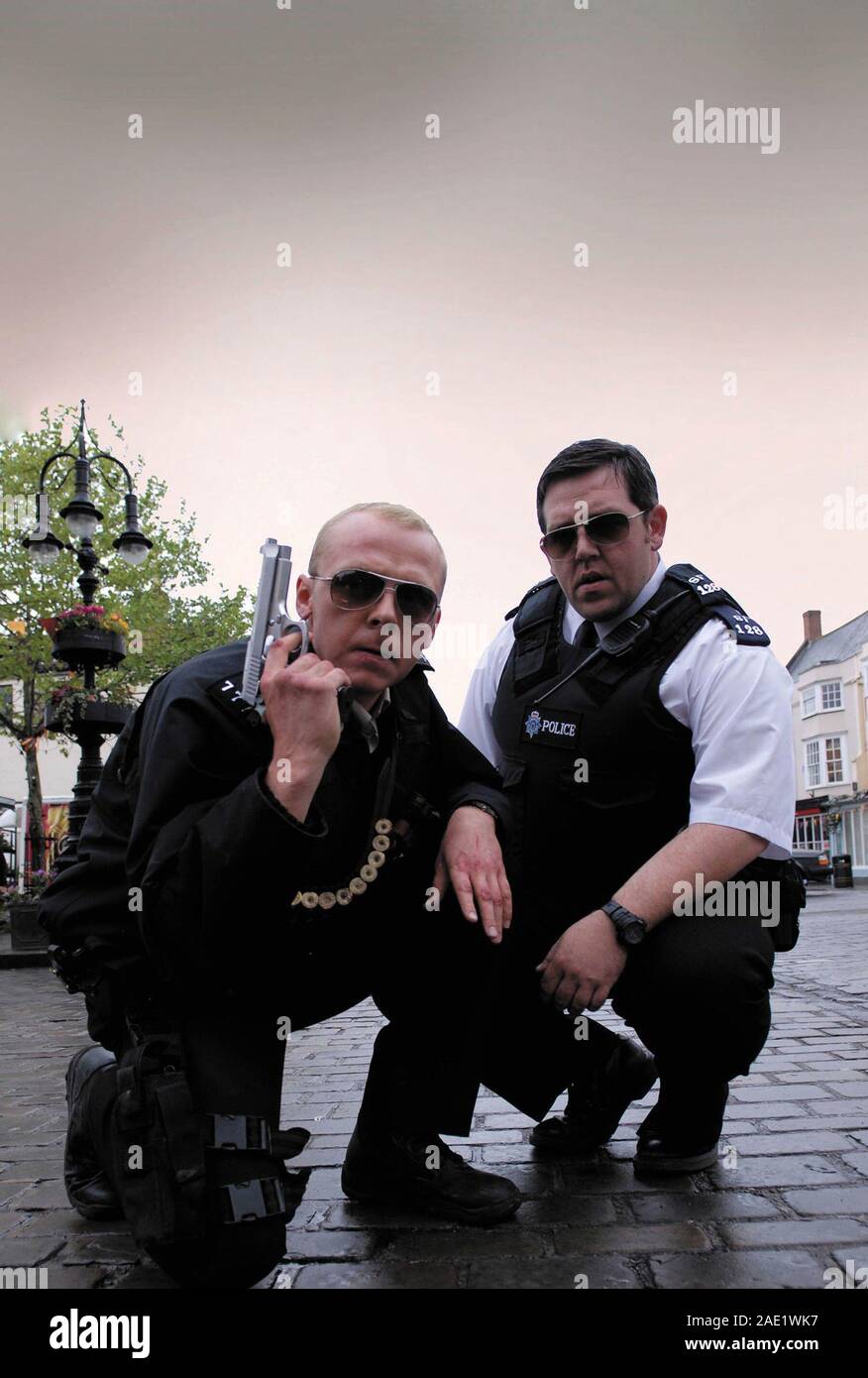 NICK FROST and SIMON PEGG in HOT FUZZ (2007), directed by EDGAR WRIGHT ...