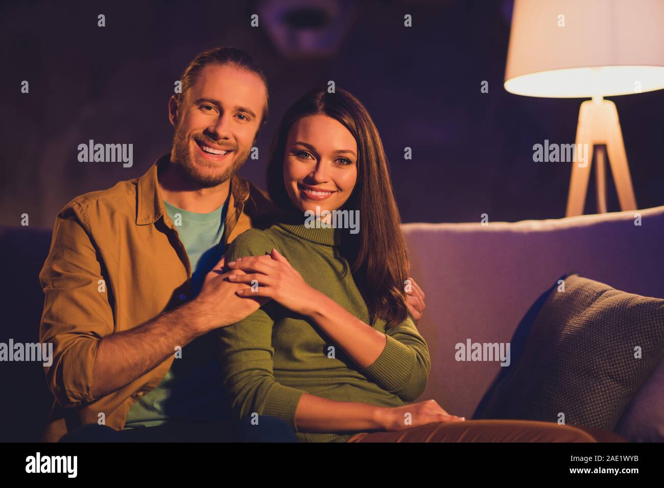 Portrait of his he her she nice attractive lovely charming pretty tender gentle cheerful cheery ...