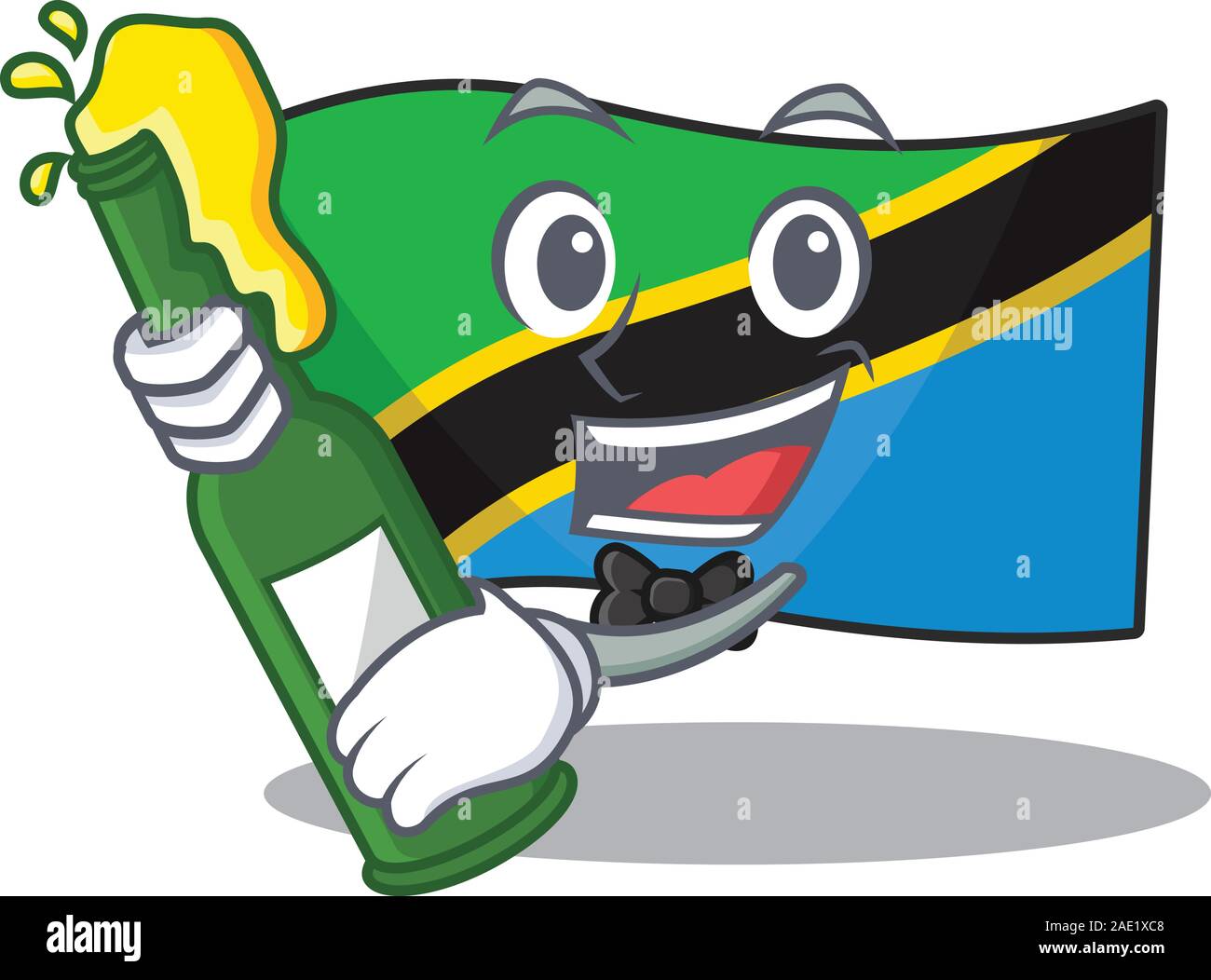 Cool flag tanzania with beer mascot cartoon style Stock Vector Image ...