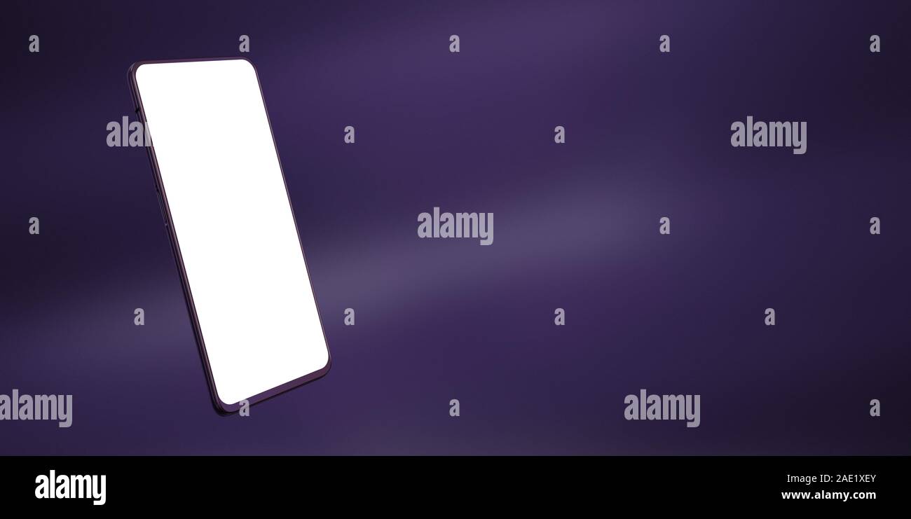 Mobile phone perspective position mockup. Isolated screen for app, web ...