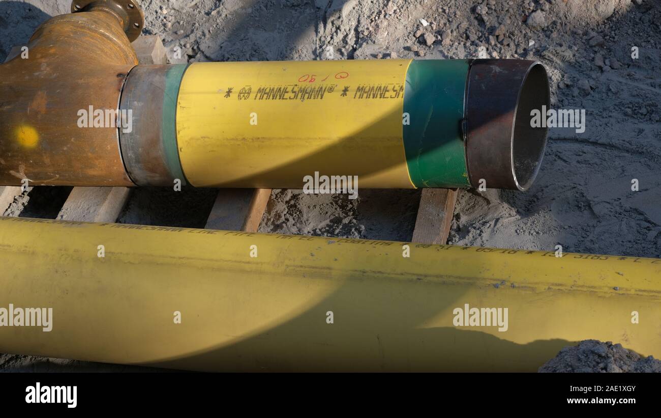 Mannesmann Gas Line Pipe MAPEC Coating Stock Photo - Alamy