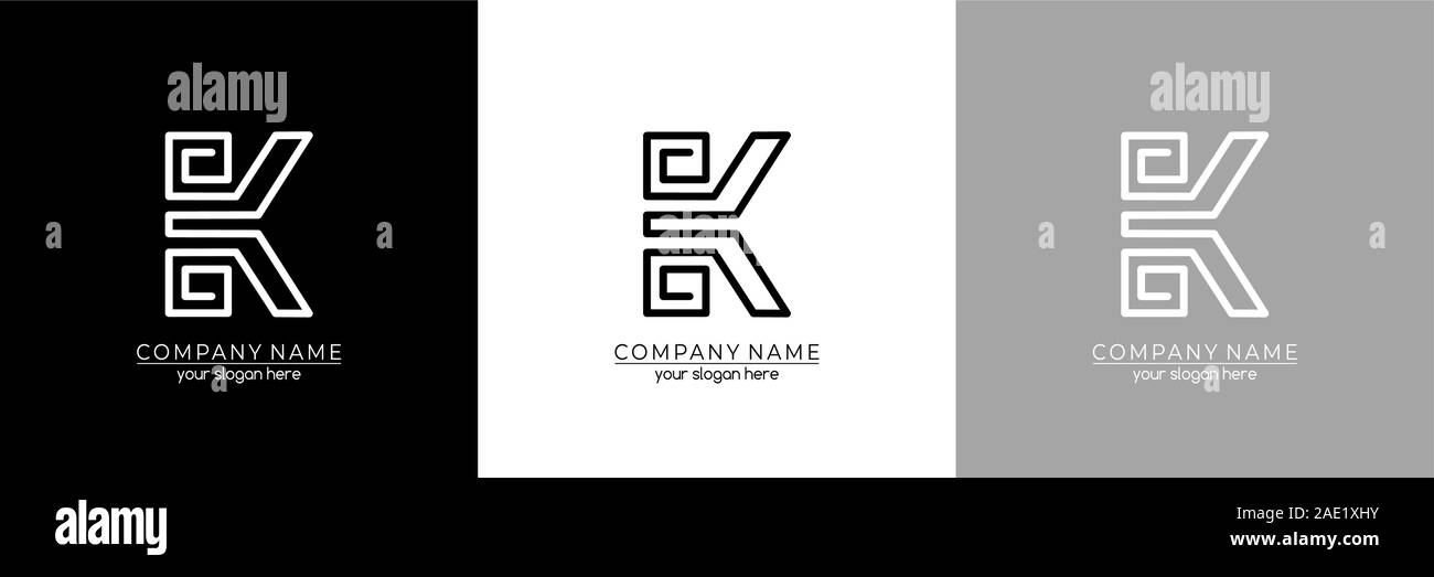 Letter K logo or monogram. blank for business card. For your business ...