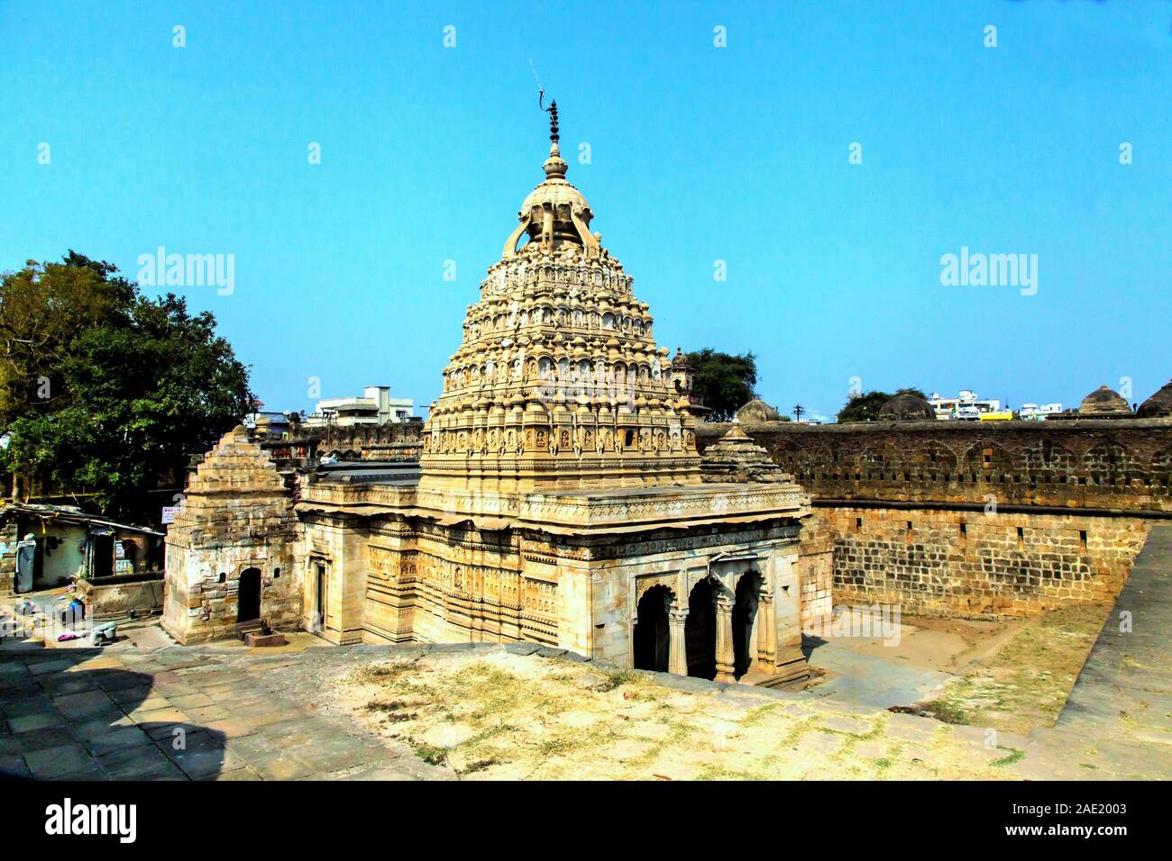 Anchaleshwar Temple complex, Chandrapur, Maharashtra, India, Asia Stock ...