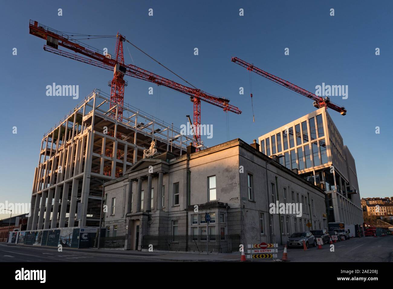 Cork City, Ireland - 2nd December 2019: New office buldings being ...