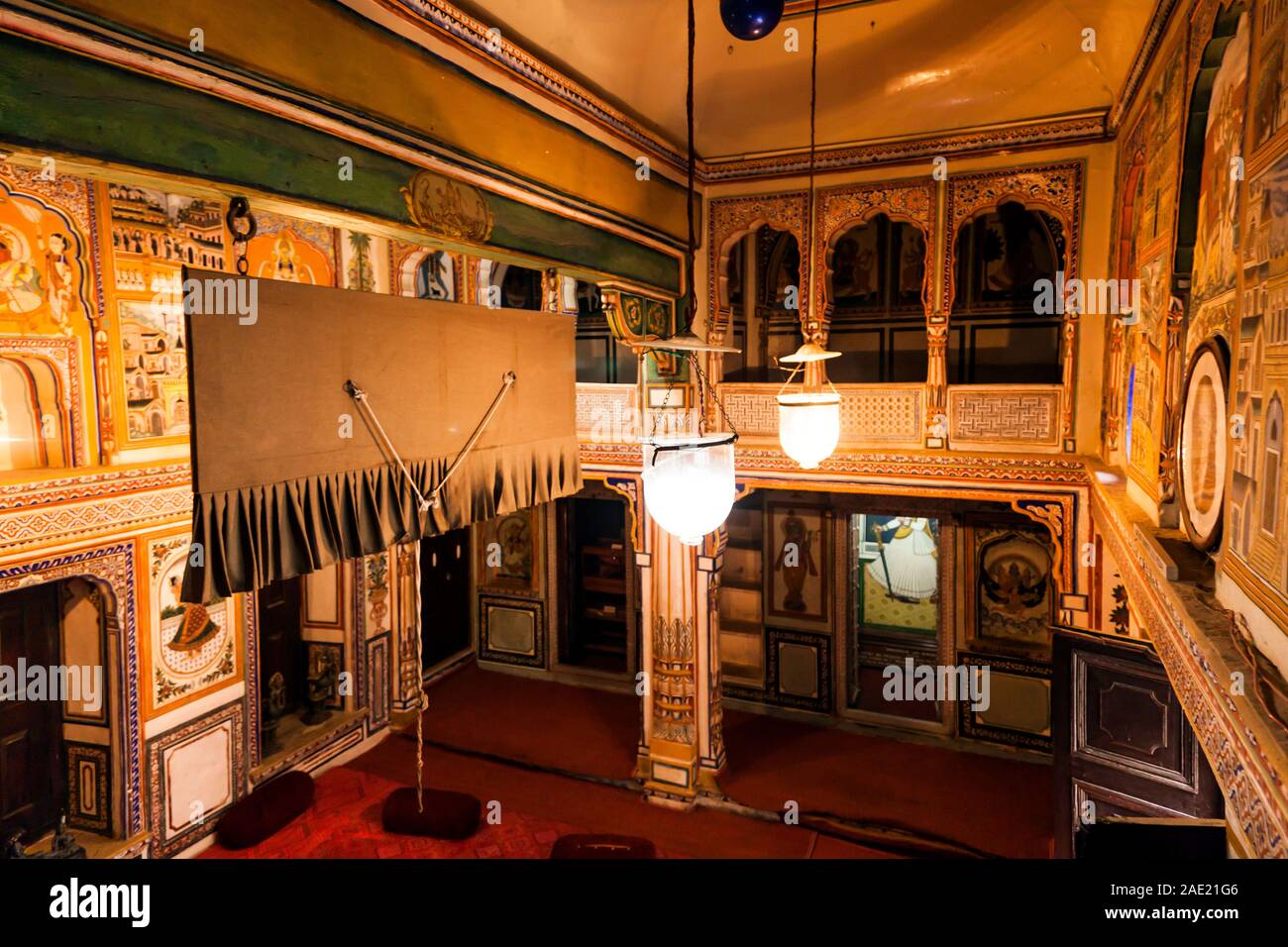 Drawing room, Ramnath Podar Haveli Museum, Nawalgarh, Shekhawati ...
