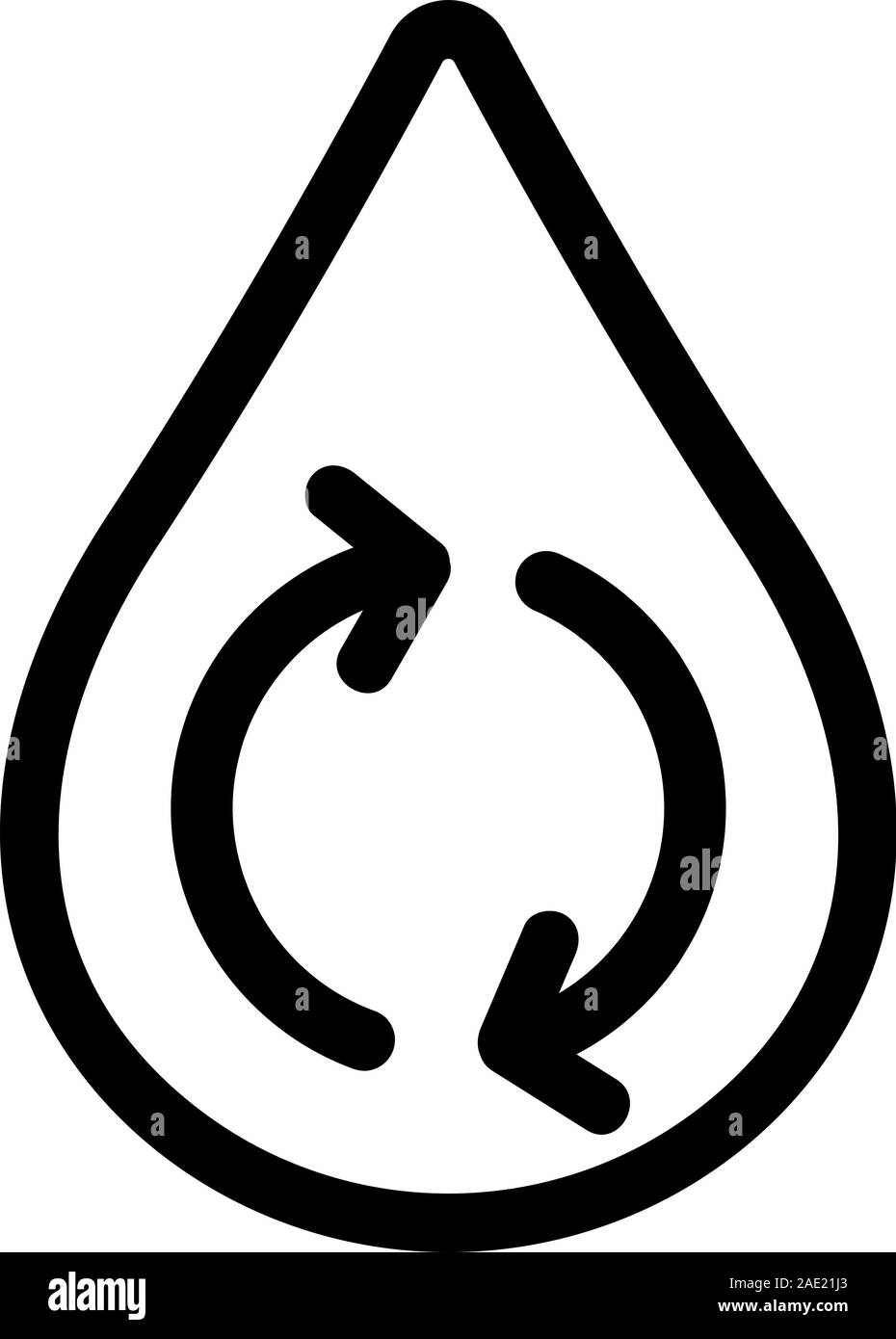 Resuming the fluid icon vector. Isolated contour symbol illustration ...