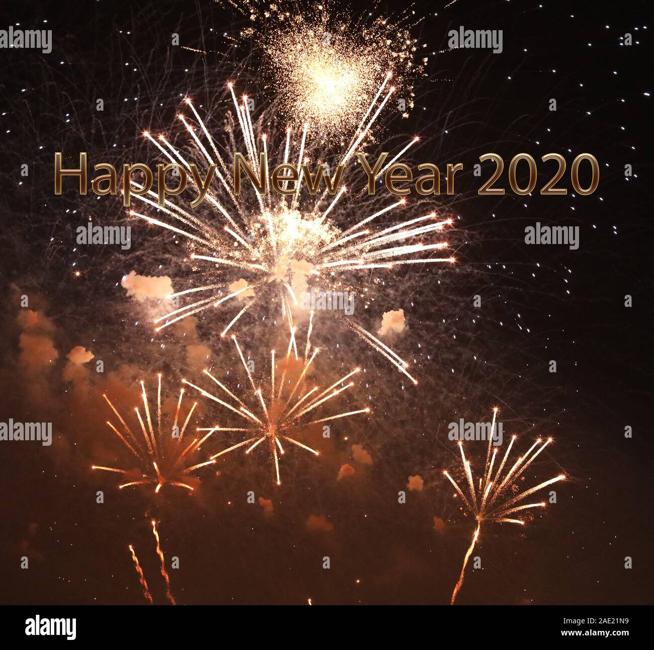 Firework New Year's Eve rockets Stock Photo - Alamy