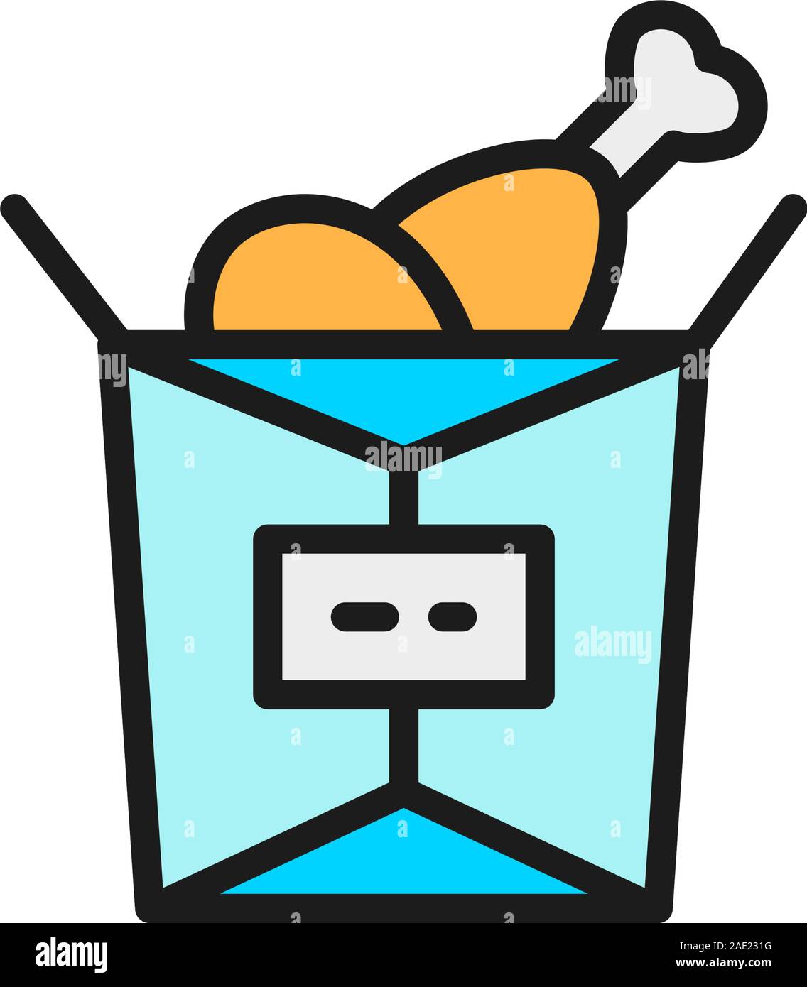 Takeaway fried chicken Stock Vector Images - Alamy