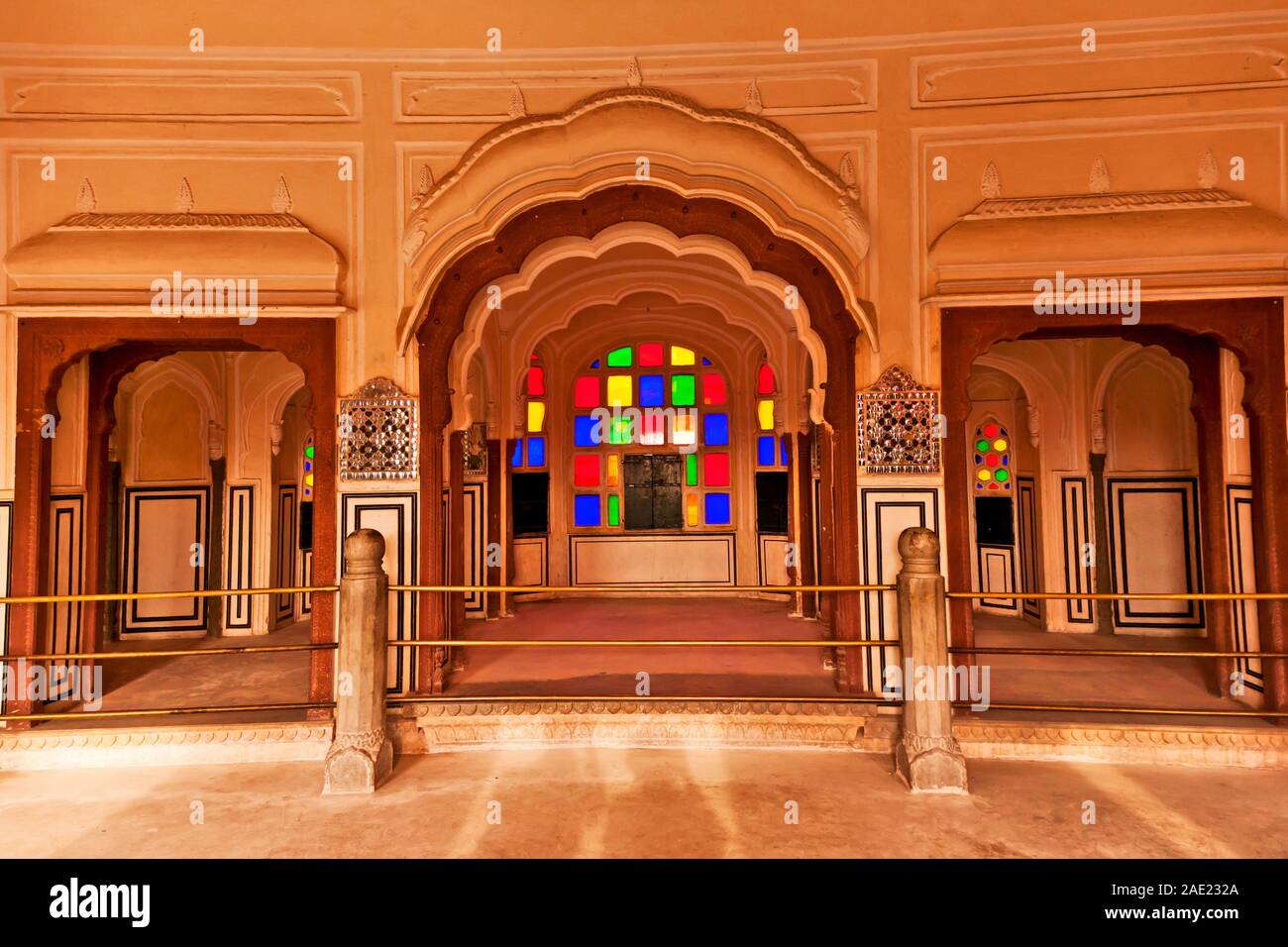 Colored Glass Windows, Ratan Mandir, Hawa Mahal, Jaipur, Rajasthan ...
