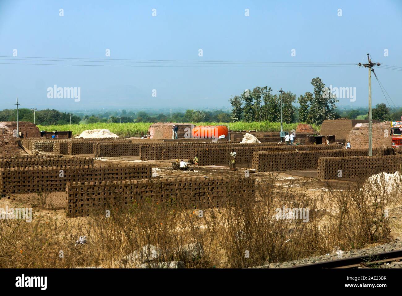 Brick Kiln factory, Ratnagiri, Konkan, Maharashtra, India, Asia Stock ...