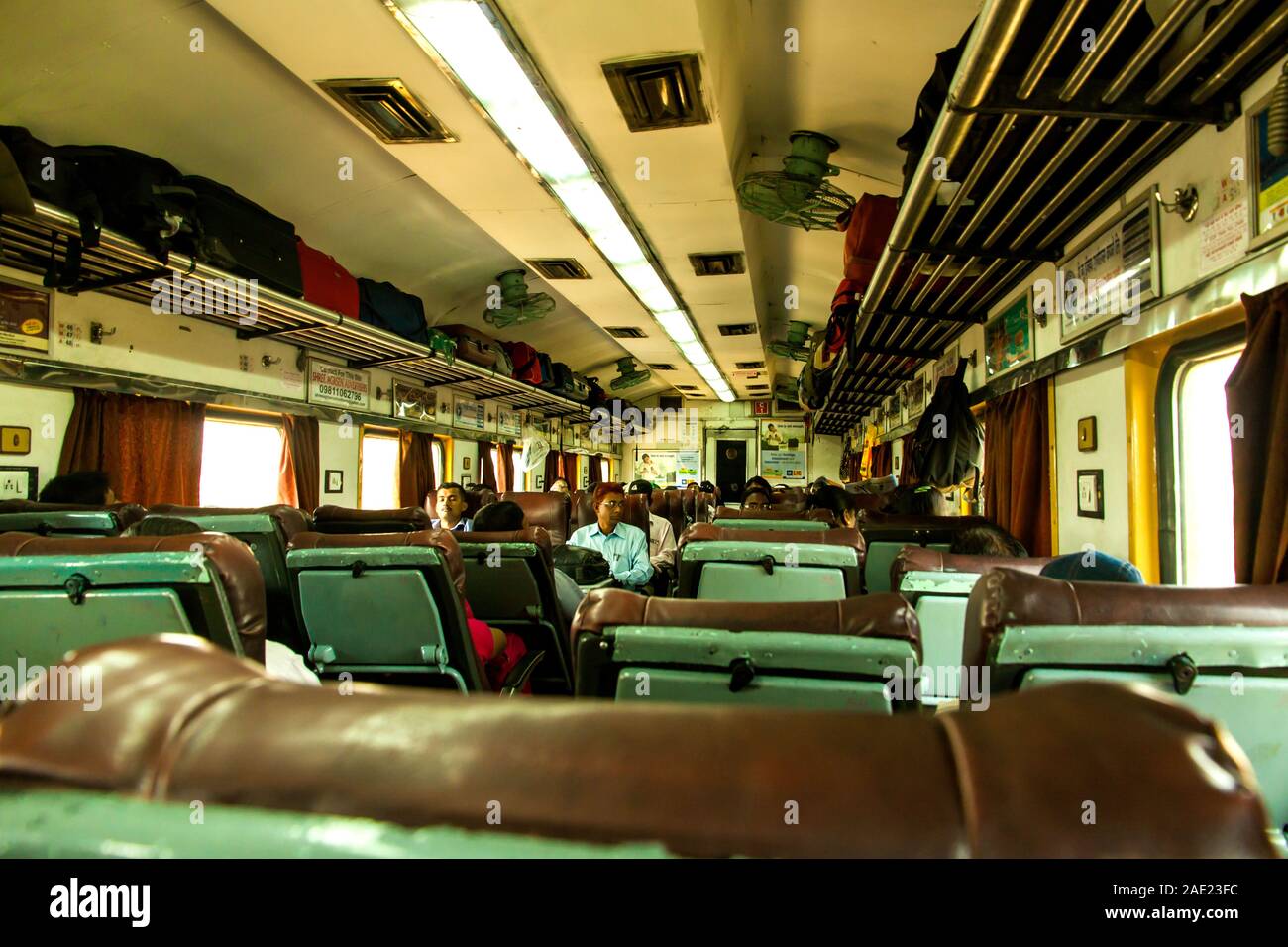Chair Car Coach, Konkan Railway, Maharashtra, India, Asia Stock Photo ...