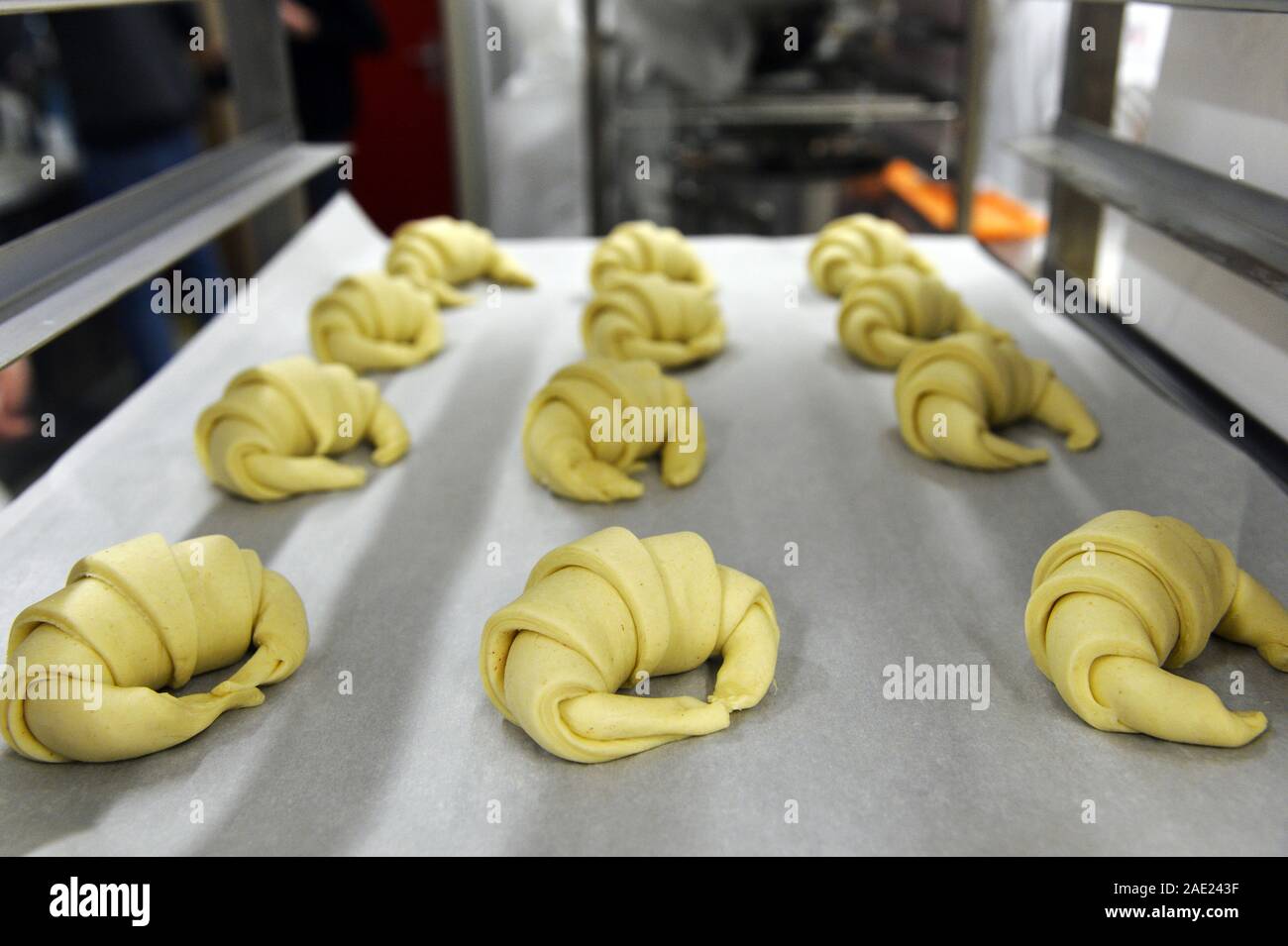 Raw croissants - French Pastry - France Stock Photo - Alamy