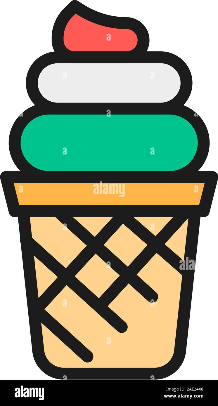 Traditional italian gelato Stock Vector Images - Alamy