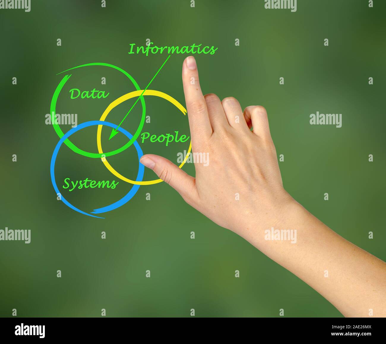 Diagram of informatics Stock Photo - Alamy