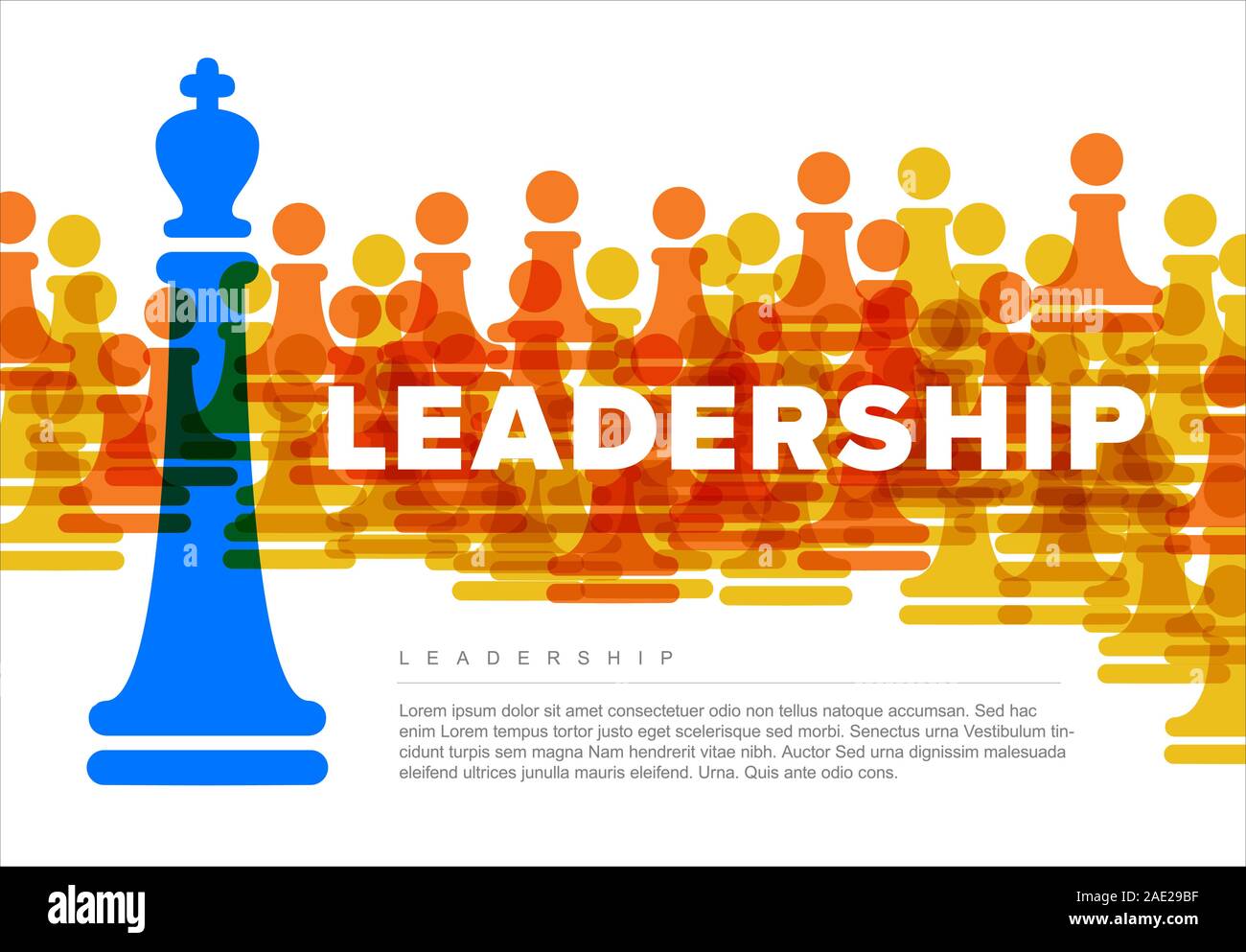 Team leader concept illustration - crowd of figures with the blue ...