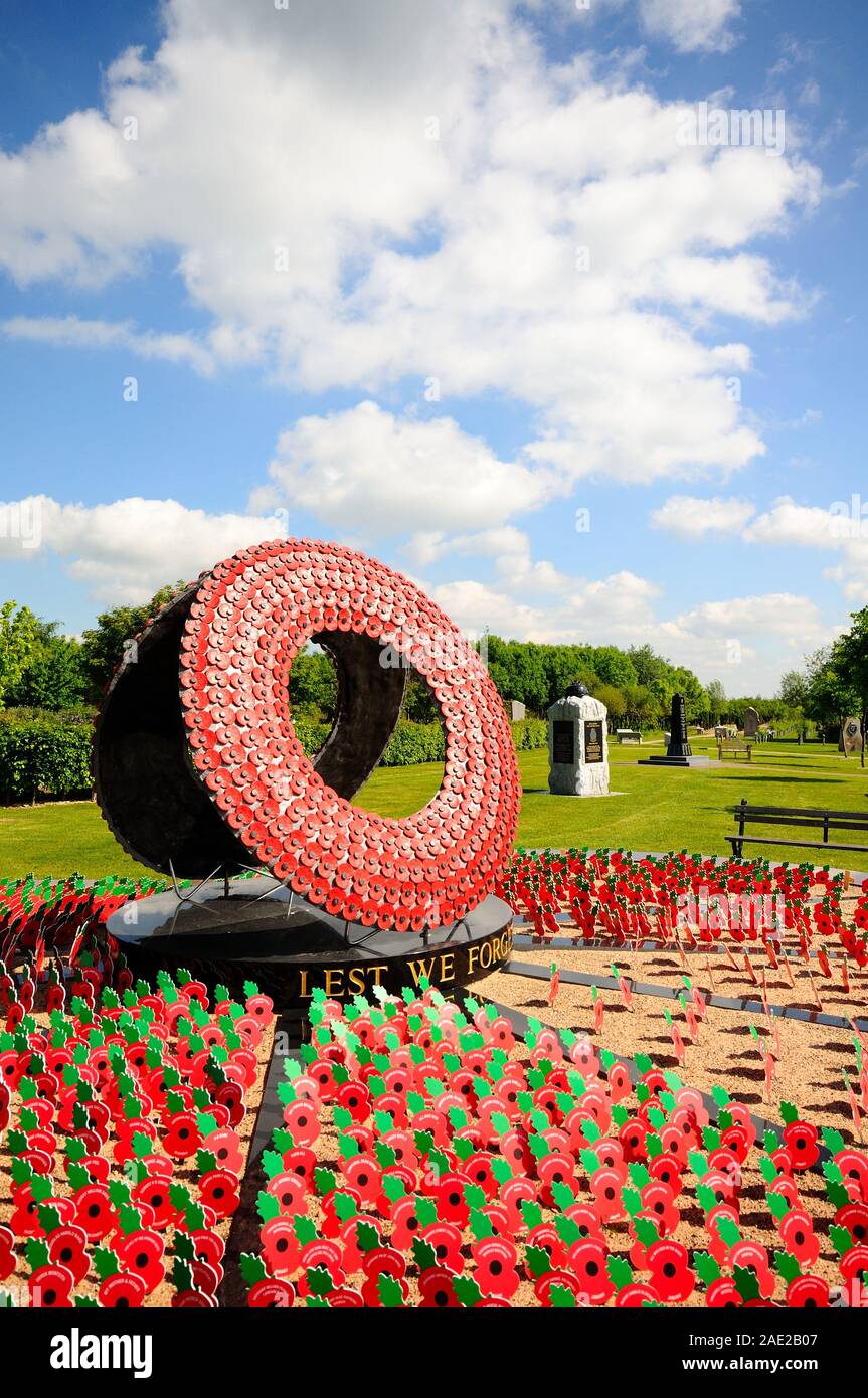 ALREWAS, UK - MAY 21, 2014 - The Never Forget Poppy Memorial, National ...