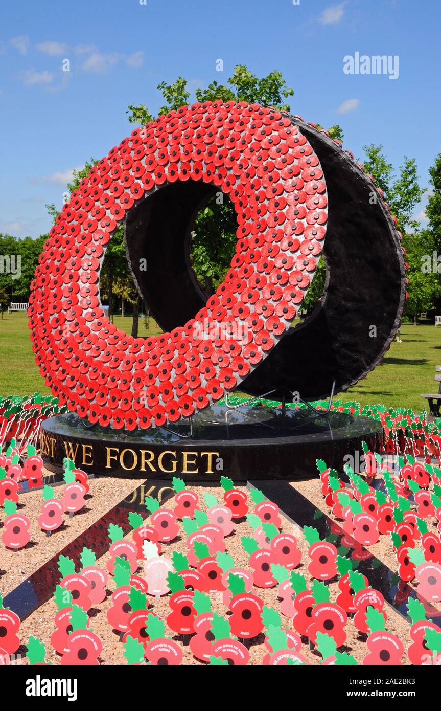 The Never Forget Poppy Memorial and Garden, National Memorial Arboretum ...