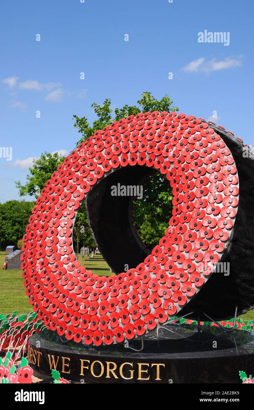 The Never Forget Poppy Memorial, National Memorial Arboretum, Alrewas ...