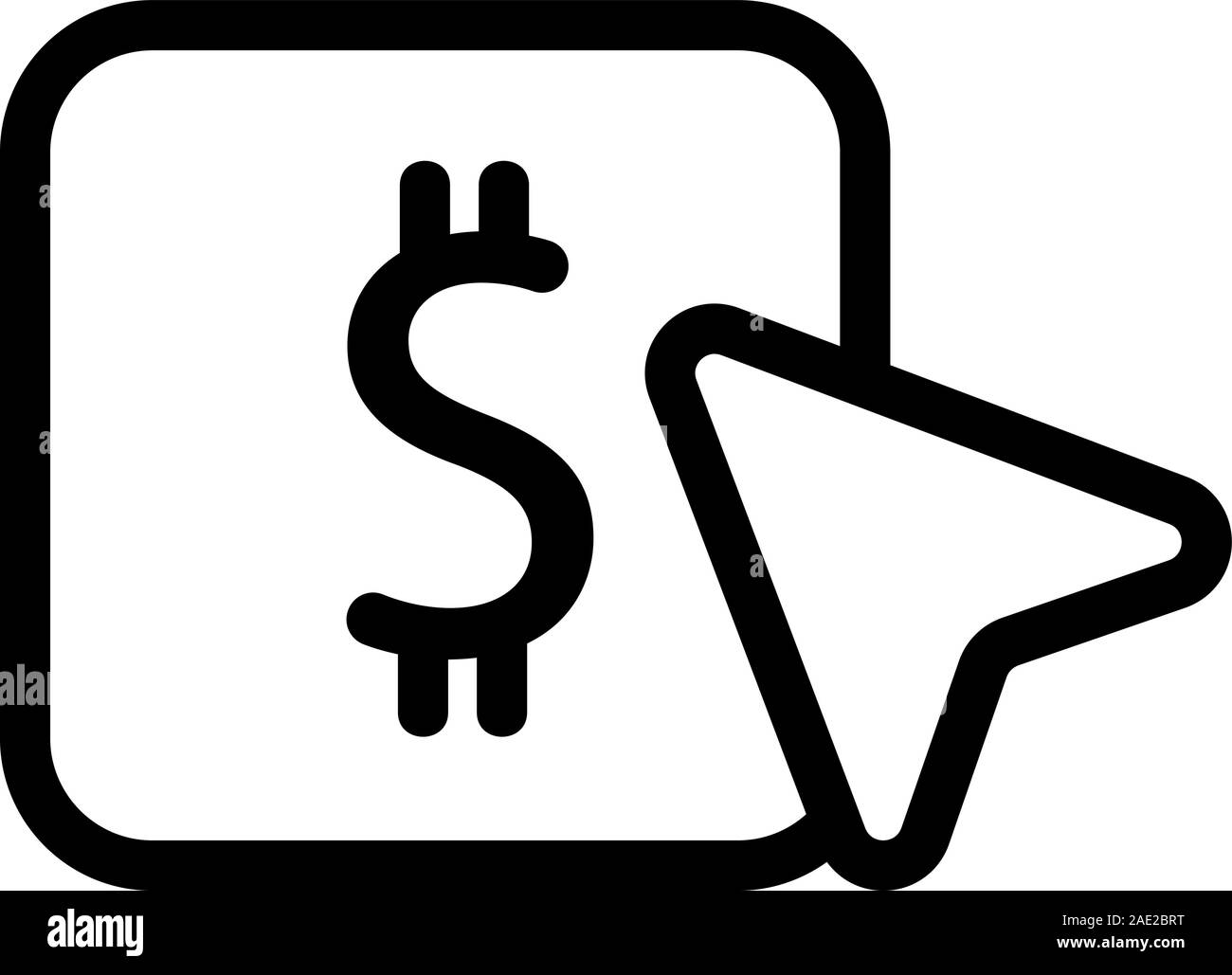 donate money to the icon vector. Isolated contour symbol illustration ...