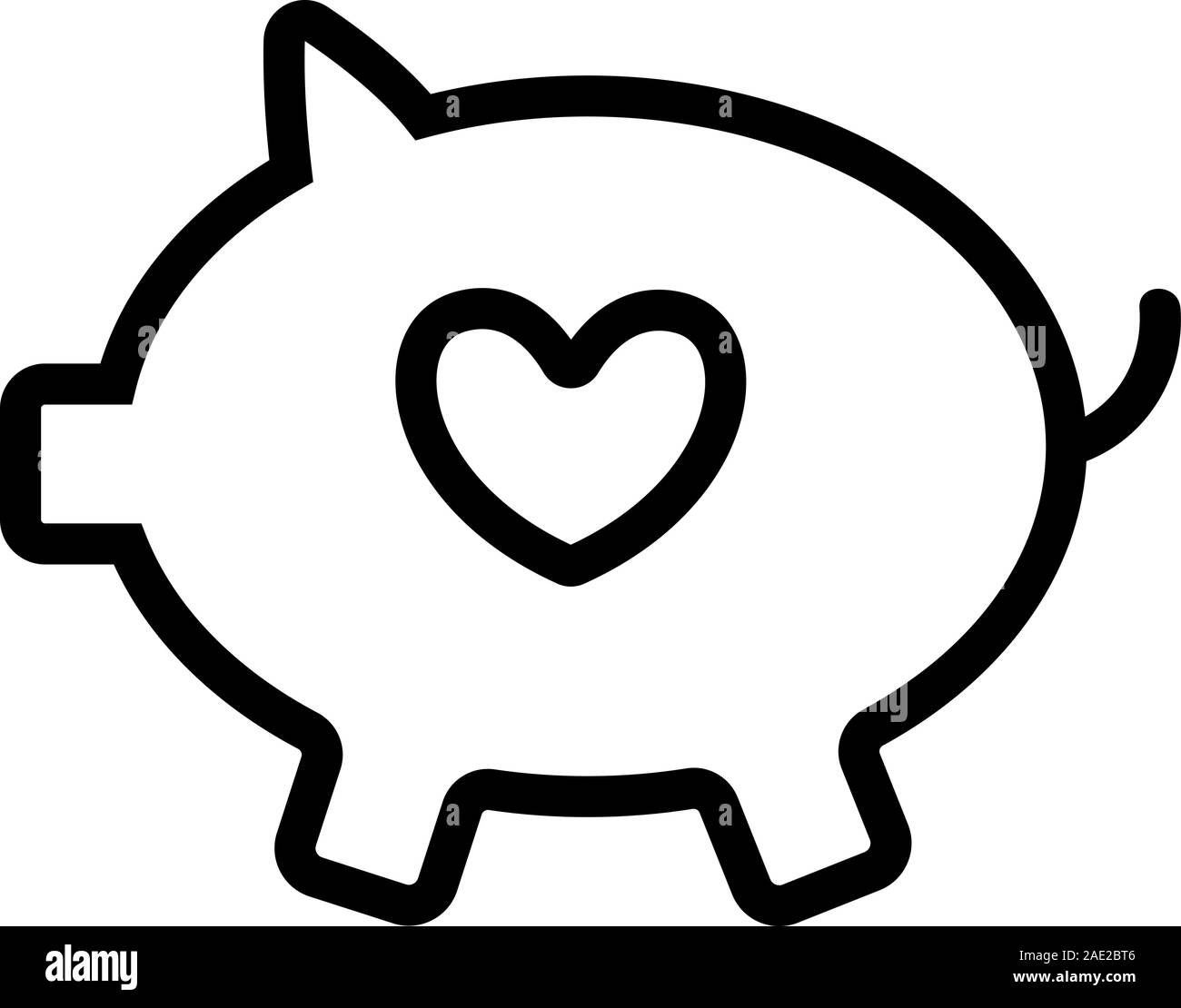 Piggy piggy icon vector. Isolated contour symbol illustration Stock ...