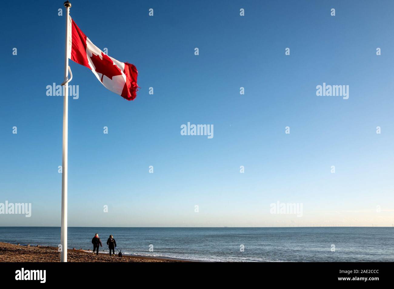 A war memorial to Canadians, in Worthing Stock Photo - Alamy