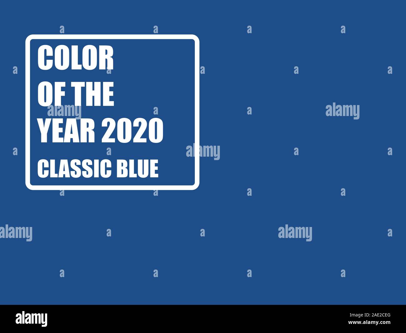 Classic Blue - Color of Year 2020. Modern trendy color Stock Photo - Alamy