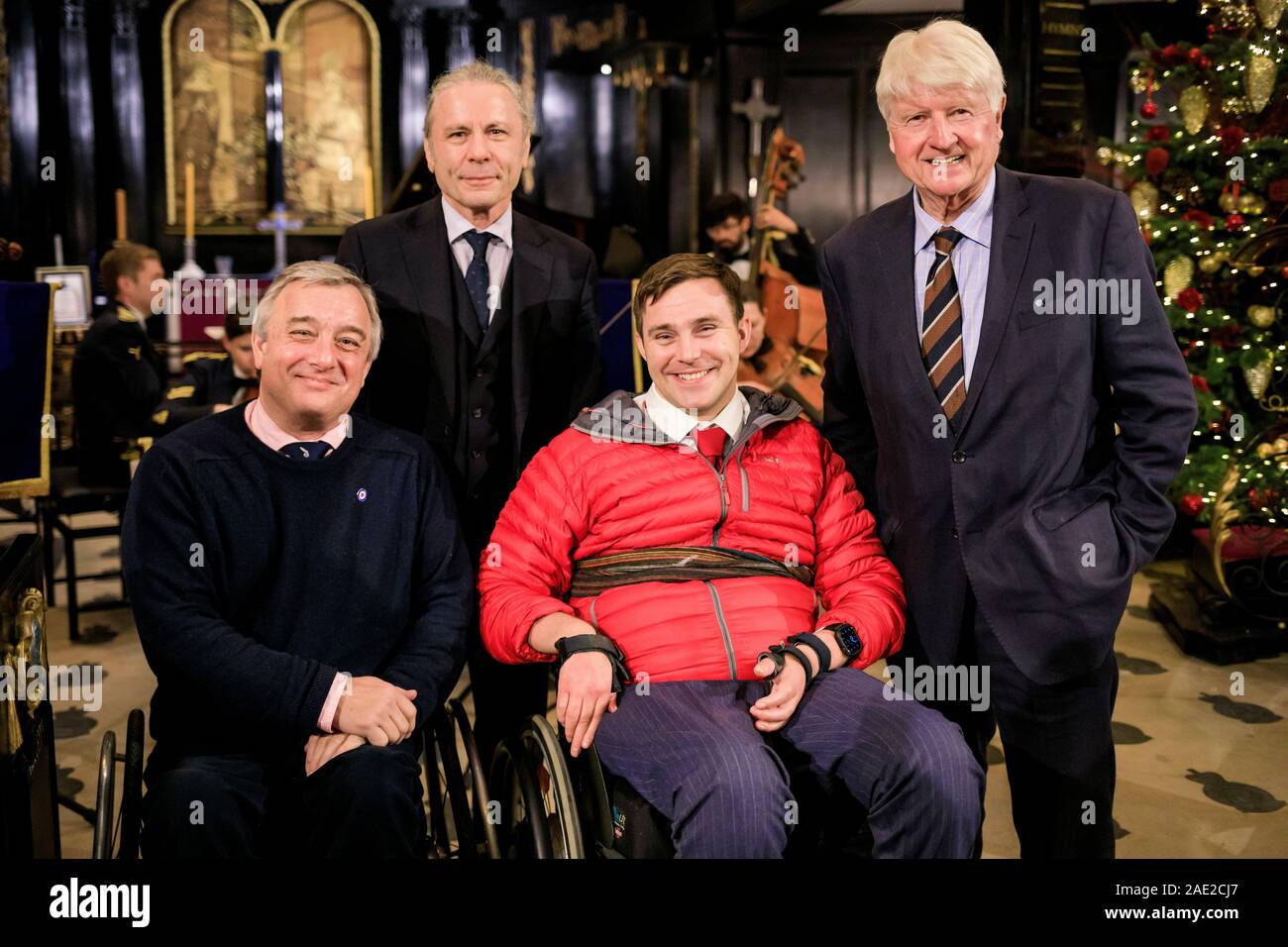 Stanley Johnson and Bruce Dickinson pictured chatting alongside two of ...