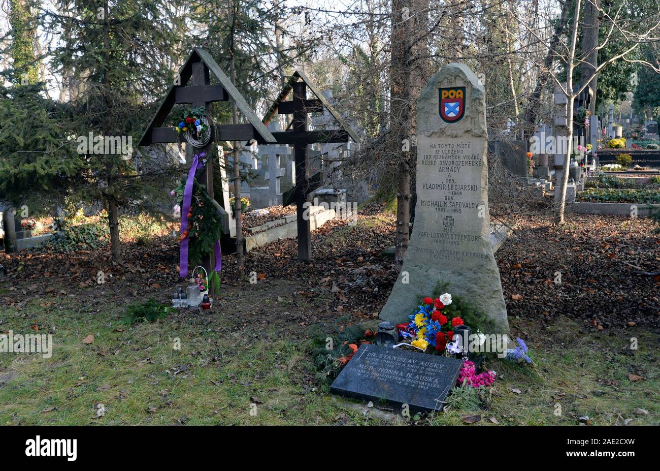 Prague, Czech Republic. 06th Dec, 2019. Grave of soldiers of the ...