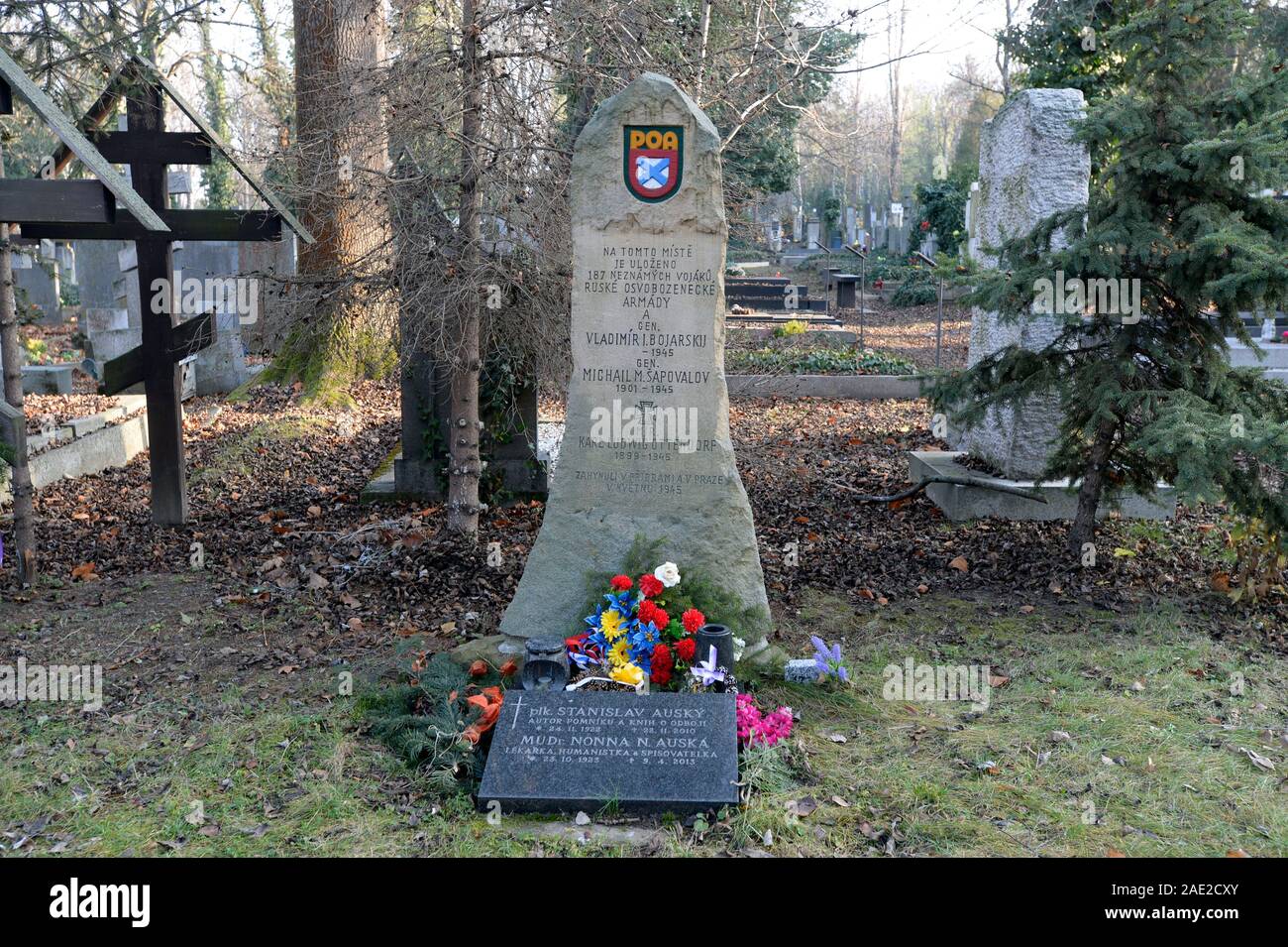 Prague, Czech Republic. 06th Dec, 2019. Grave of soldiers of the ...