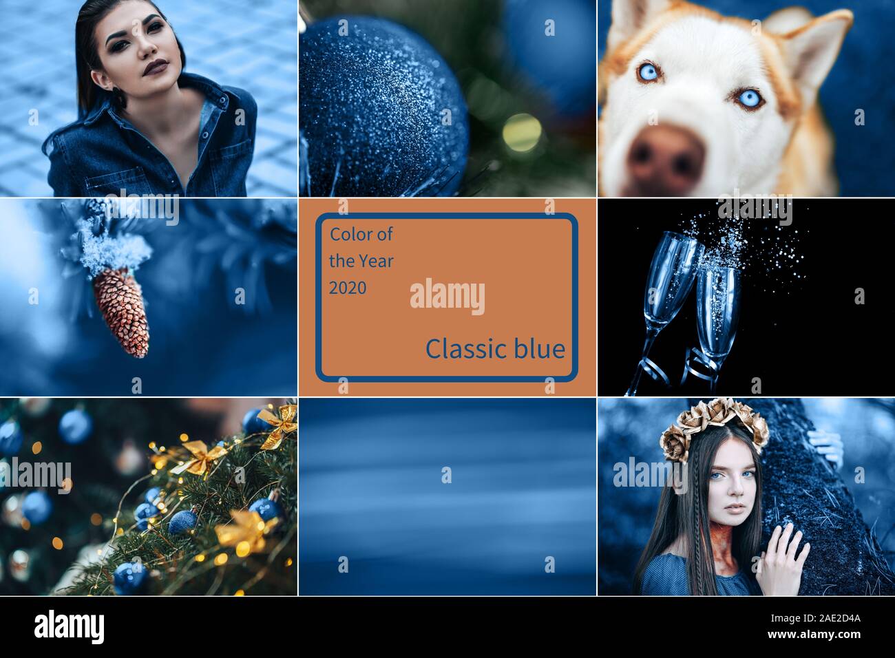 collage of blue photo Stock Photo - Alamy