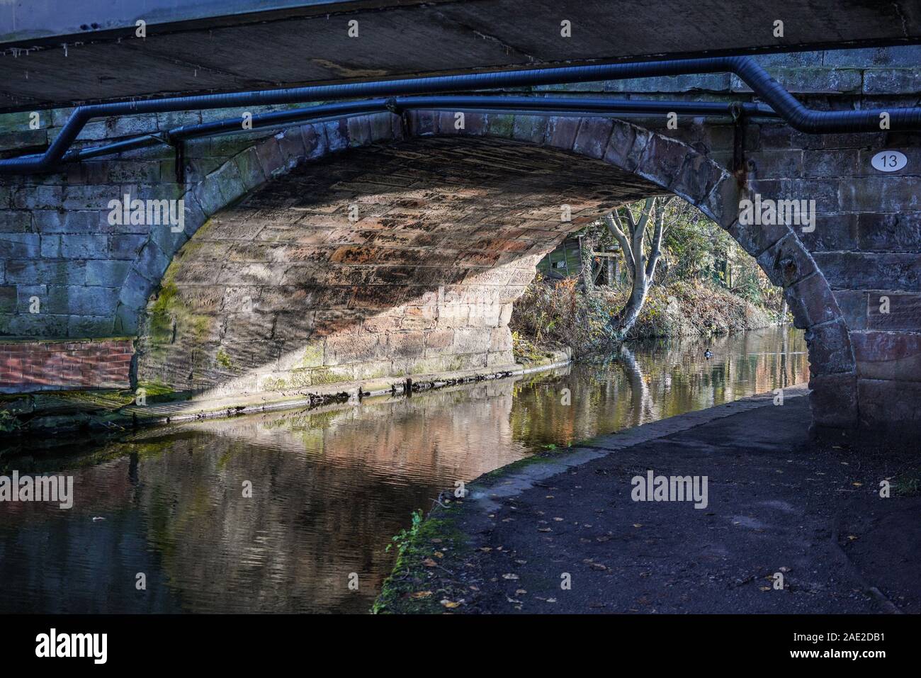 Maghull, Merseyside ,UK Canal bridge on Leeds Liverpool canal The Leeds ...