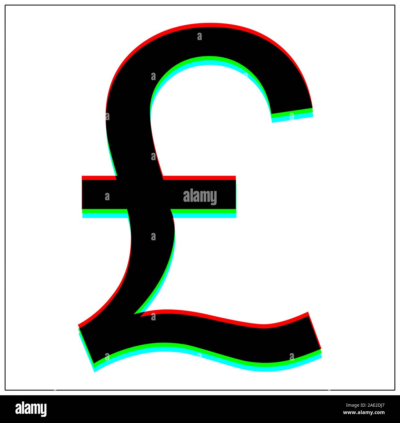 Pound sign. Dynamic, split-color design and unique font, blue, green ...