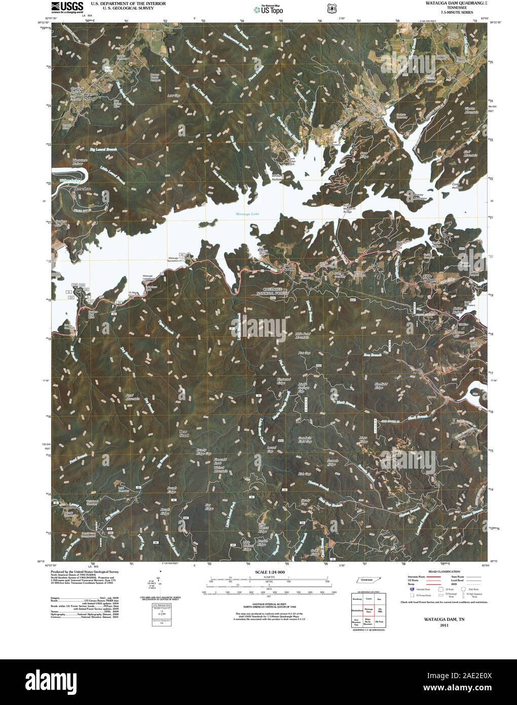 Watauga map hi-res stock photography and images - Alamy