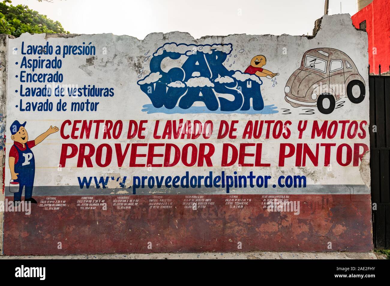 Hand painted advert mexico hi-res stock photography and images - Alamy