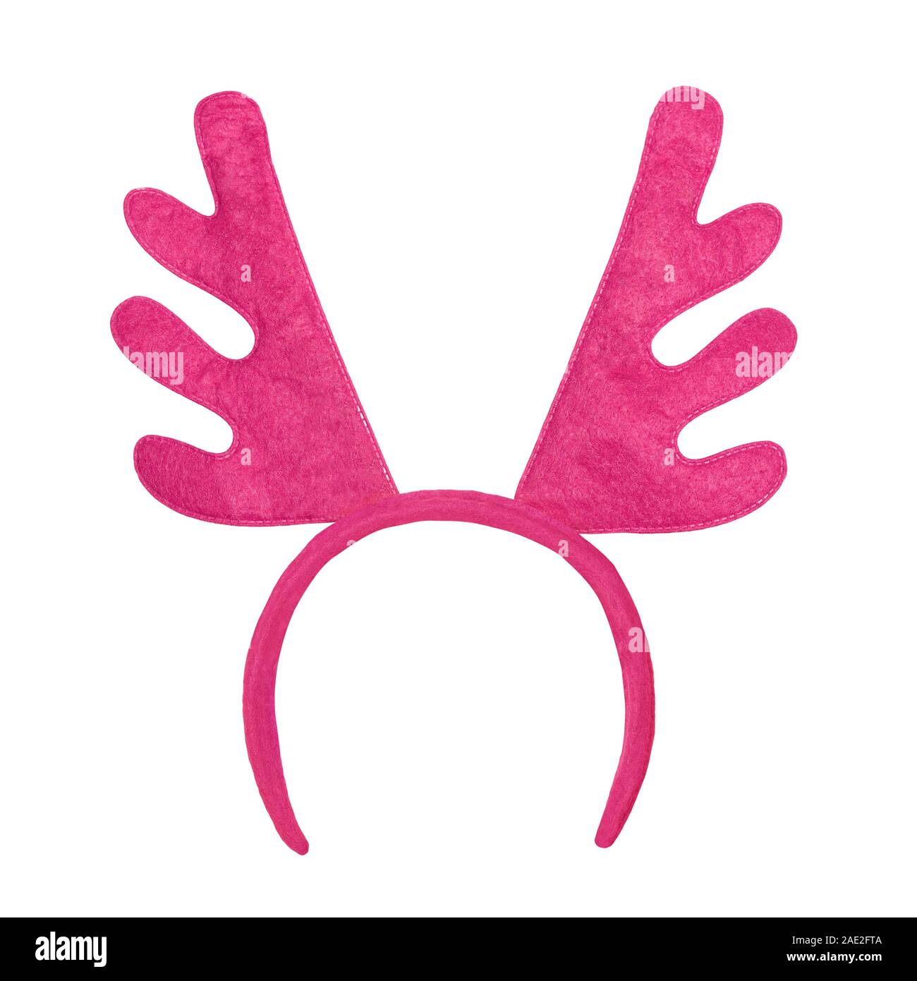 Pink Christmas antlers of a deer isolated on white background Stock ...