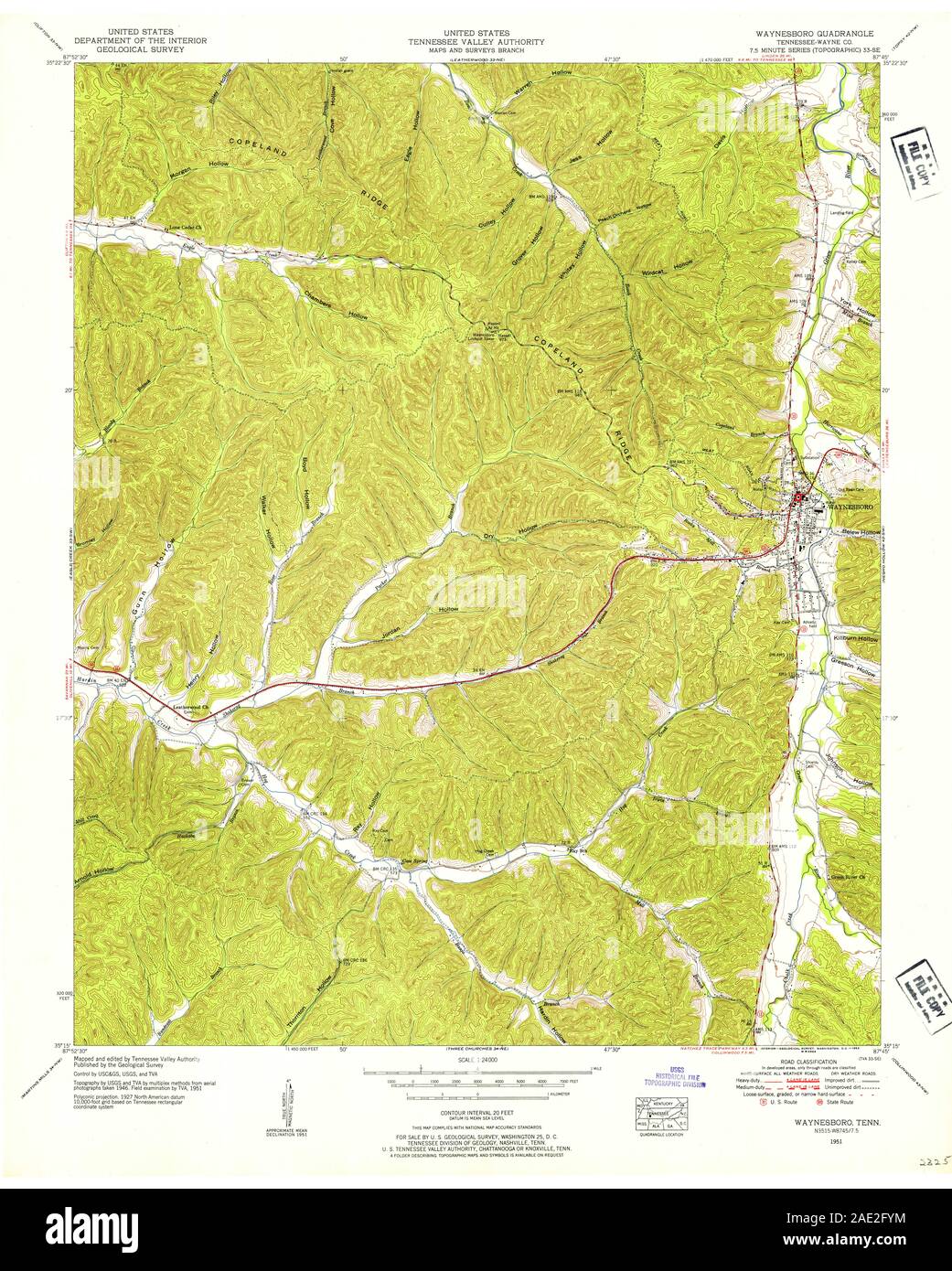 Waynesboro map hi-res stock photography and images - Alamy