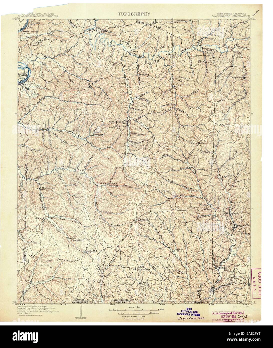 Waynesboro map hi-res stock photography and images - Alamy