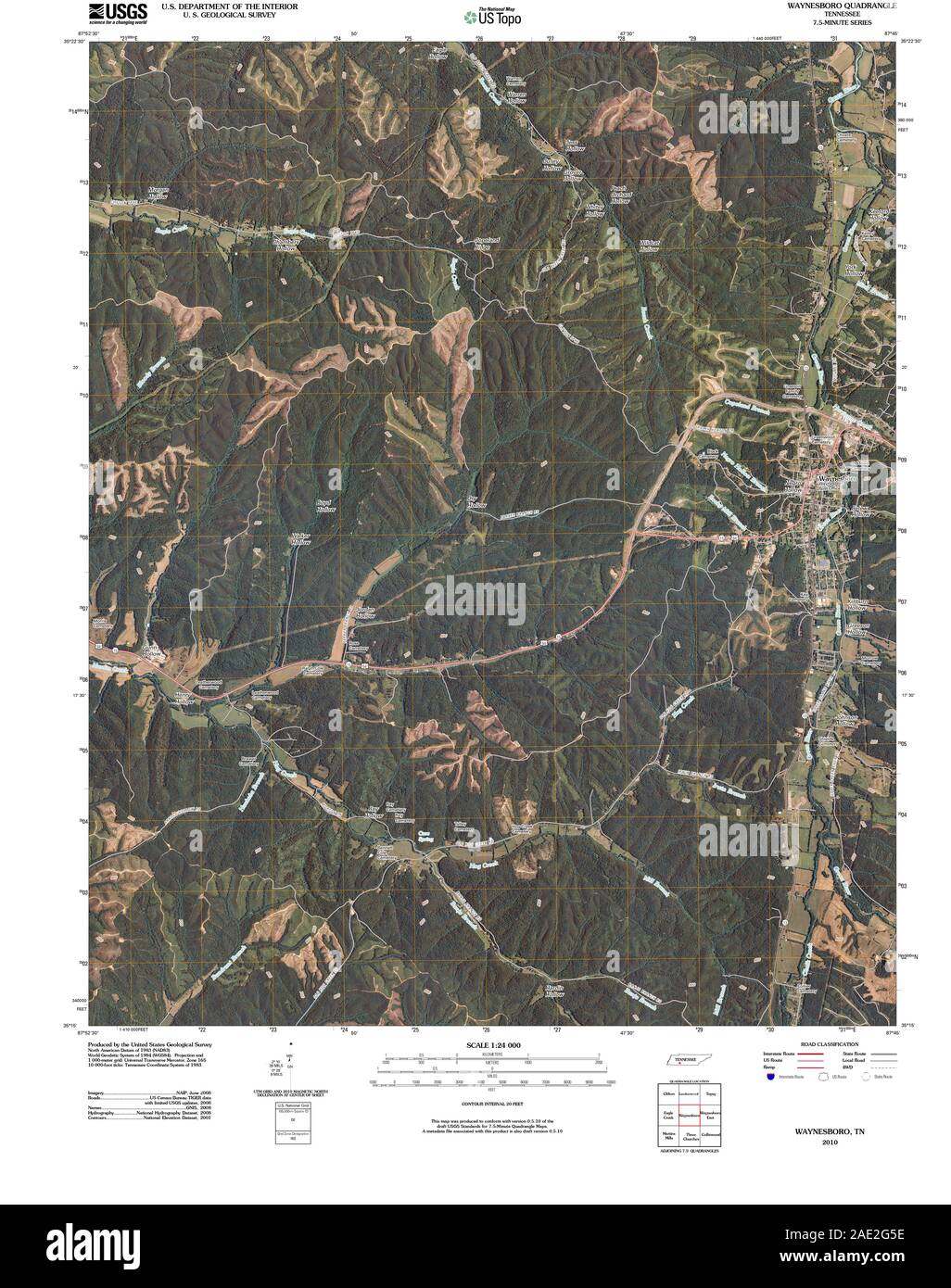 Waynesboro map hi-res stock photography and images - Alamy